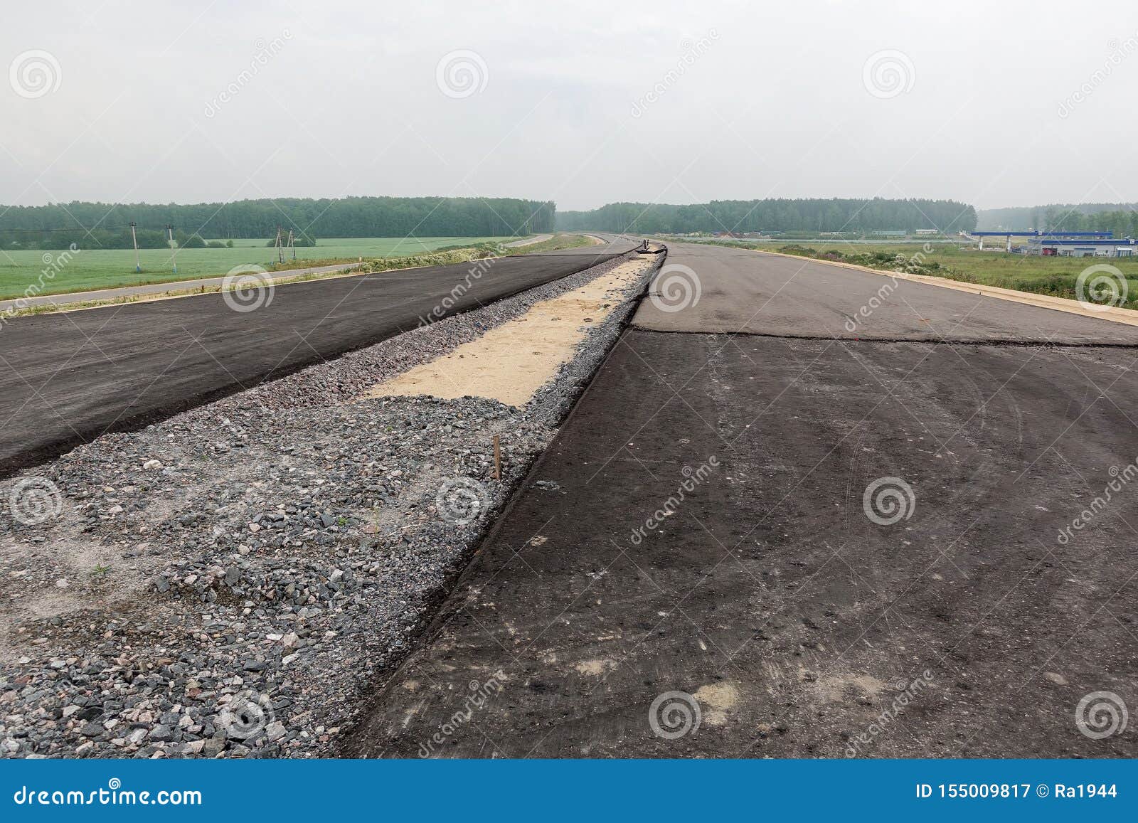 New Multi-lane Highway Under Construction Stock Image - Image of ...