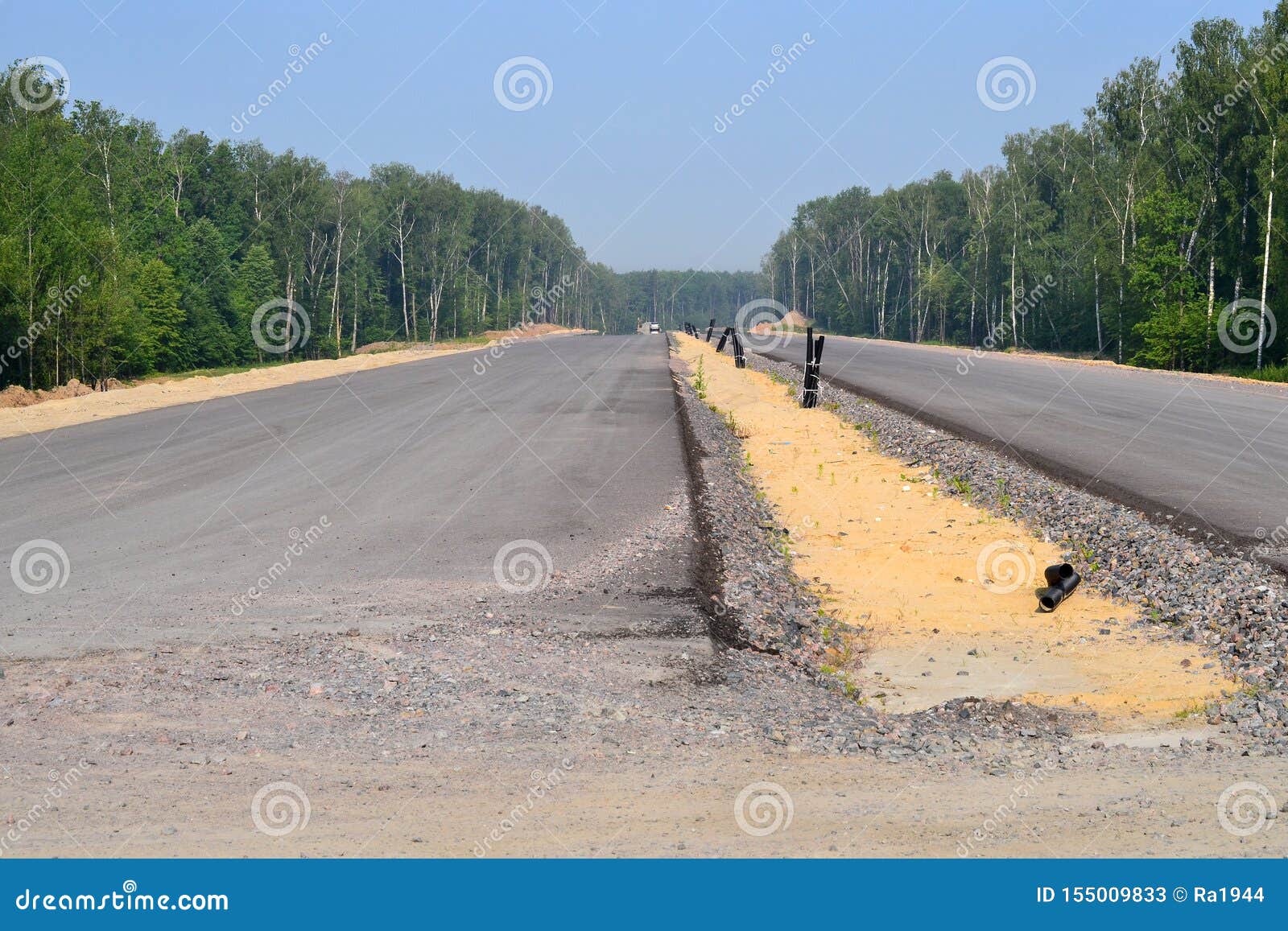 New Multi-lane Highway Under Construction Stock Image - Image of heavy ...