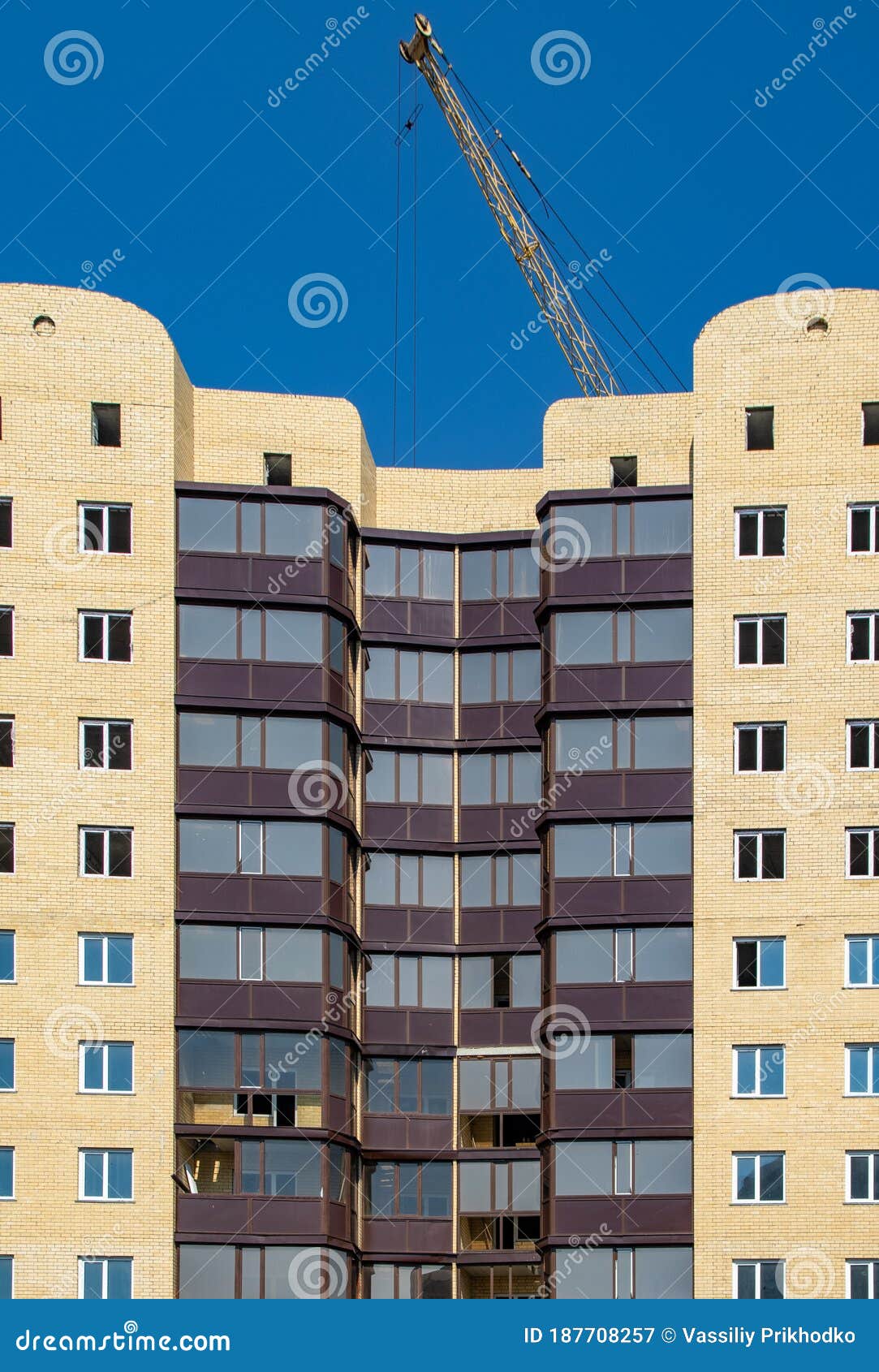 New Multi-storey Brick House Stock Image - Image of city, architecture ...