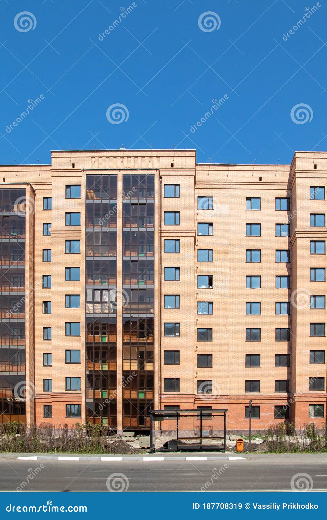 New Multi-storey Brick House Stock Image - Image of town, architecture ...