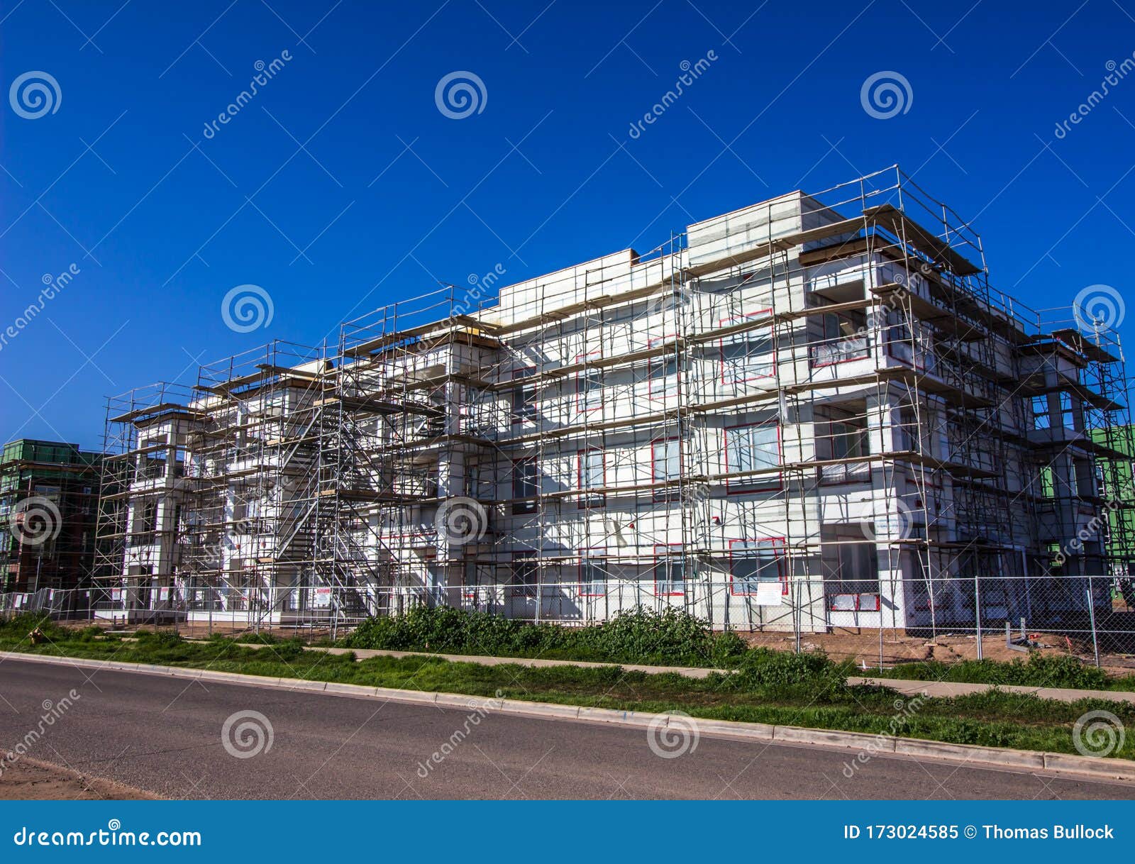 New Multi Story Building Under Construction Stock Image - Image of ...
