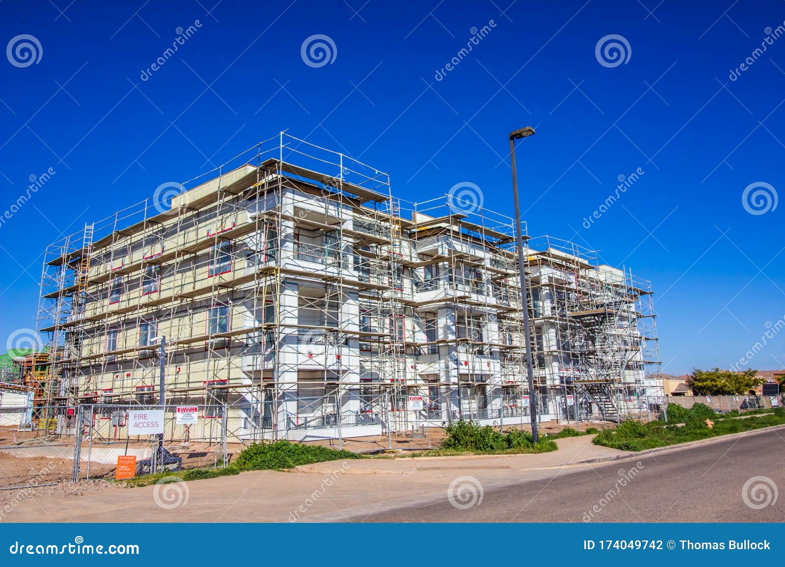 New Multi Story Residential Building Under Construction Editorial ...