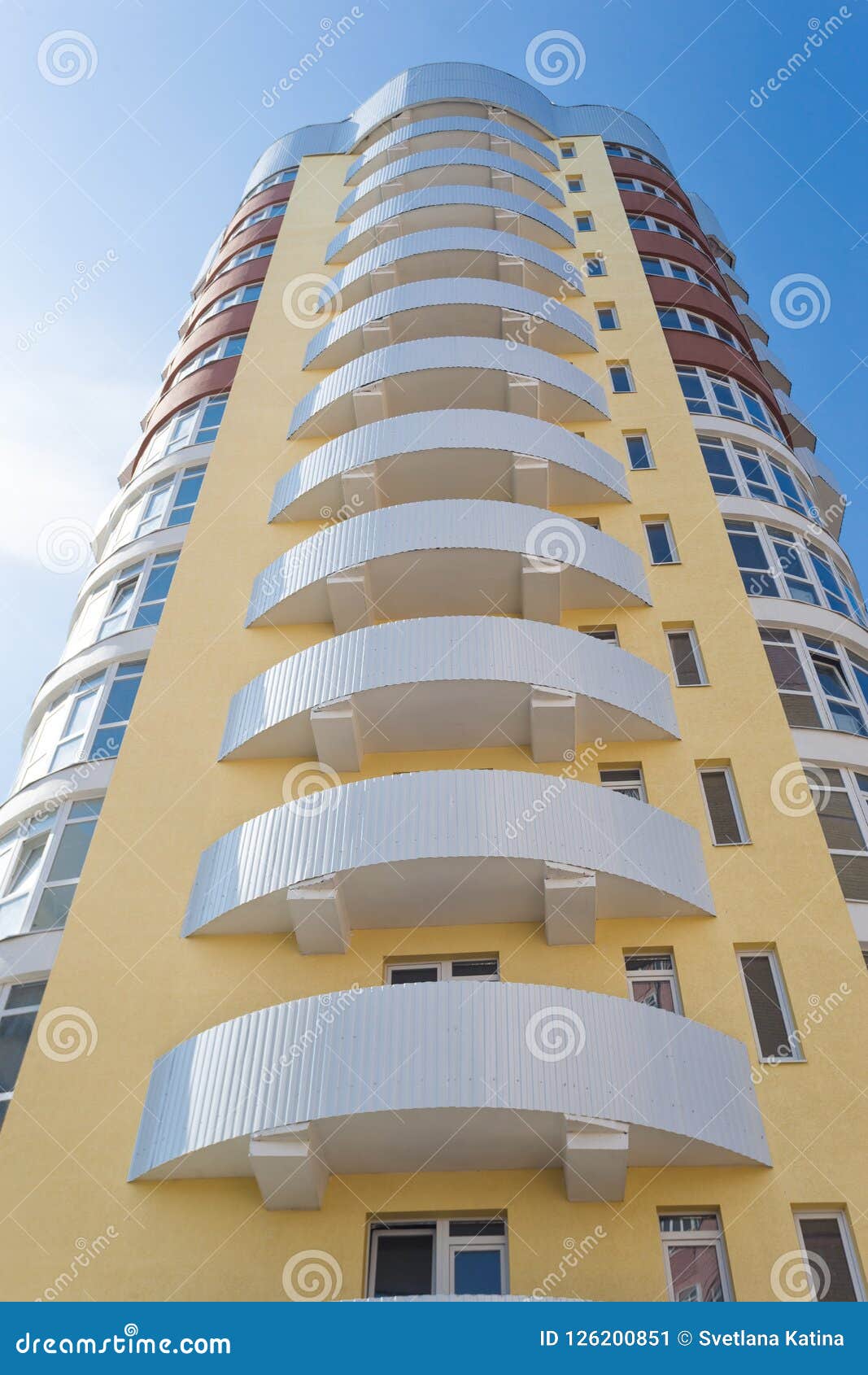 A New Multistoried Building Stock Image - Image of architecture, green ...