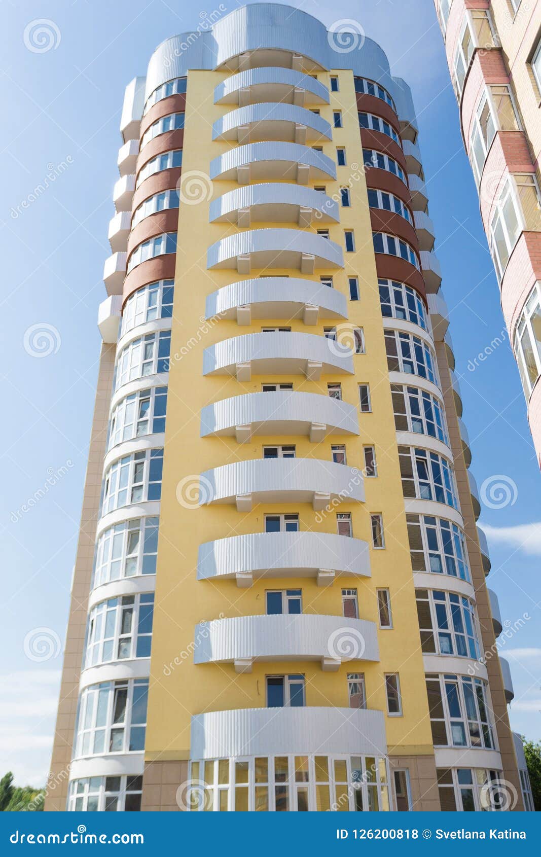 A New Multistoried Building Stock Photo - Image of concrete, highrise ...