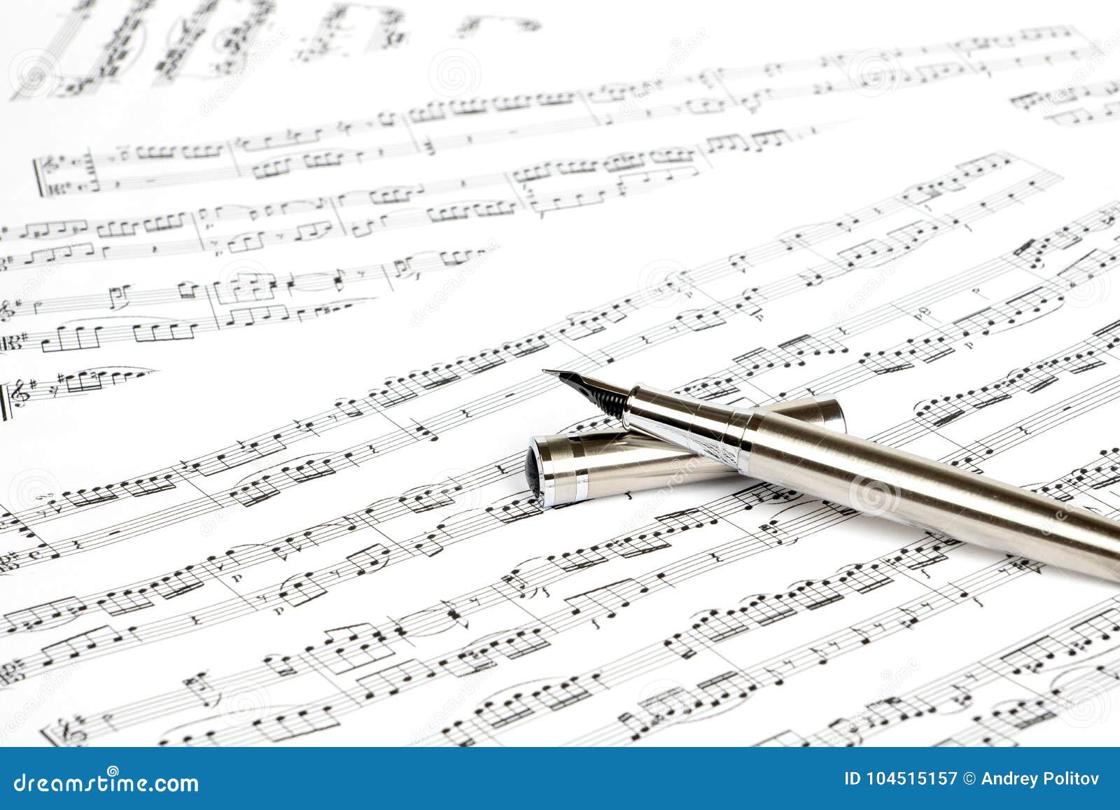 New Music Composing Concept with Pen Stock Image - Image of culture ...