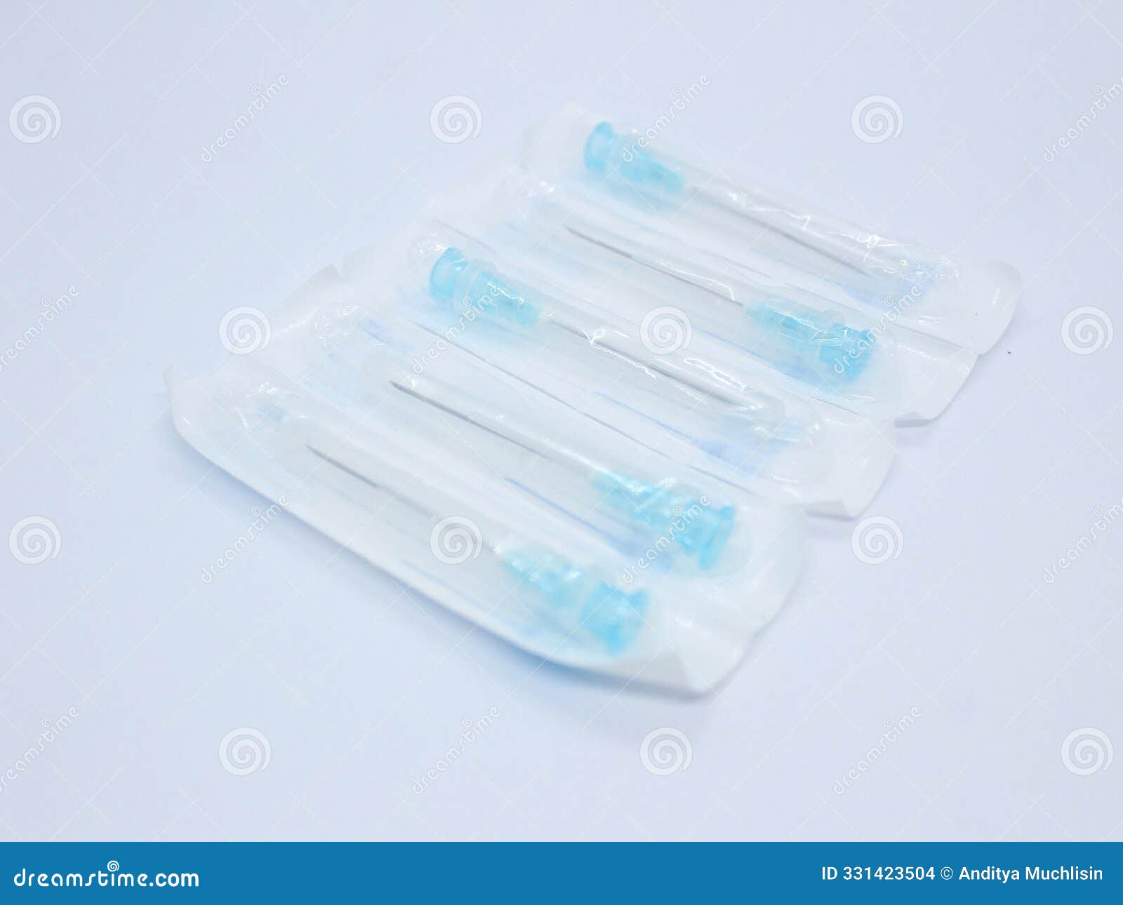 New Needle Syringe Inside Blister Isolated on White Background Stock ...