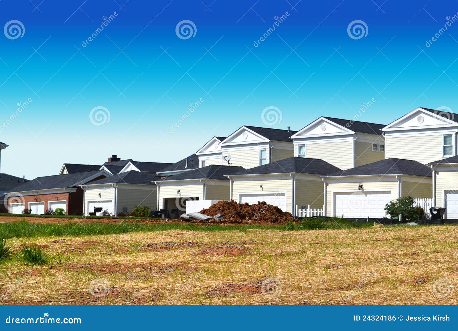 New Neighborhood Under Construction Stock Photo - Image of billionaire ...