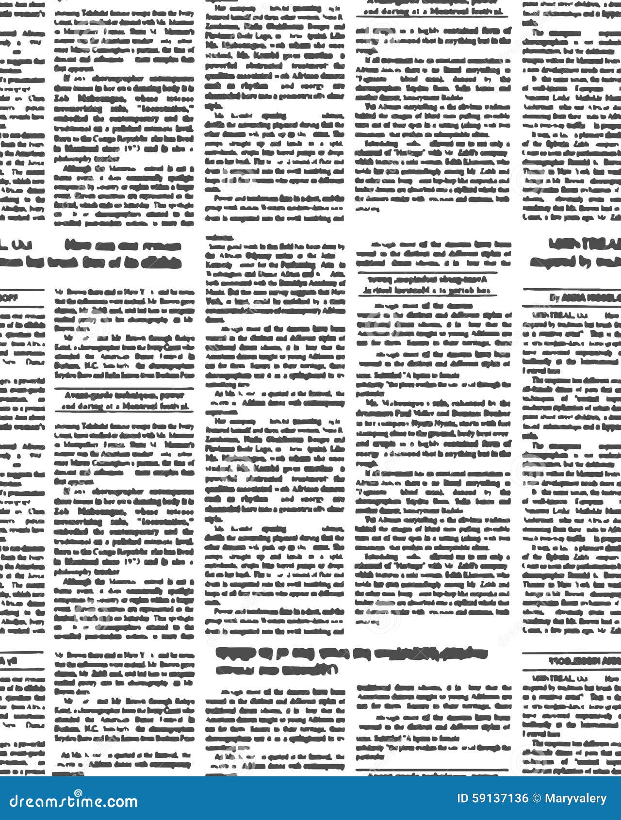 New Newspaper Seamless Pattern. Vector Background of Newspaper T Stock ...