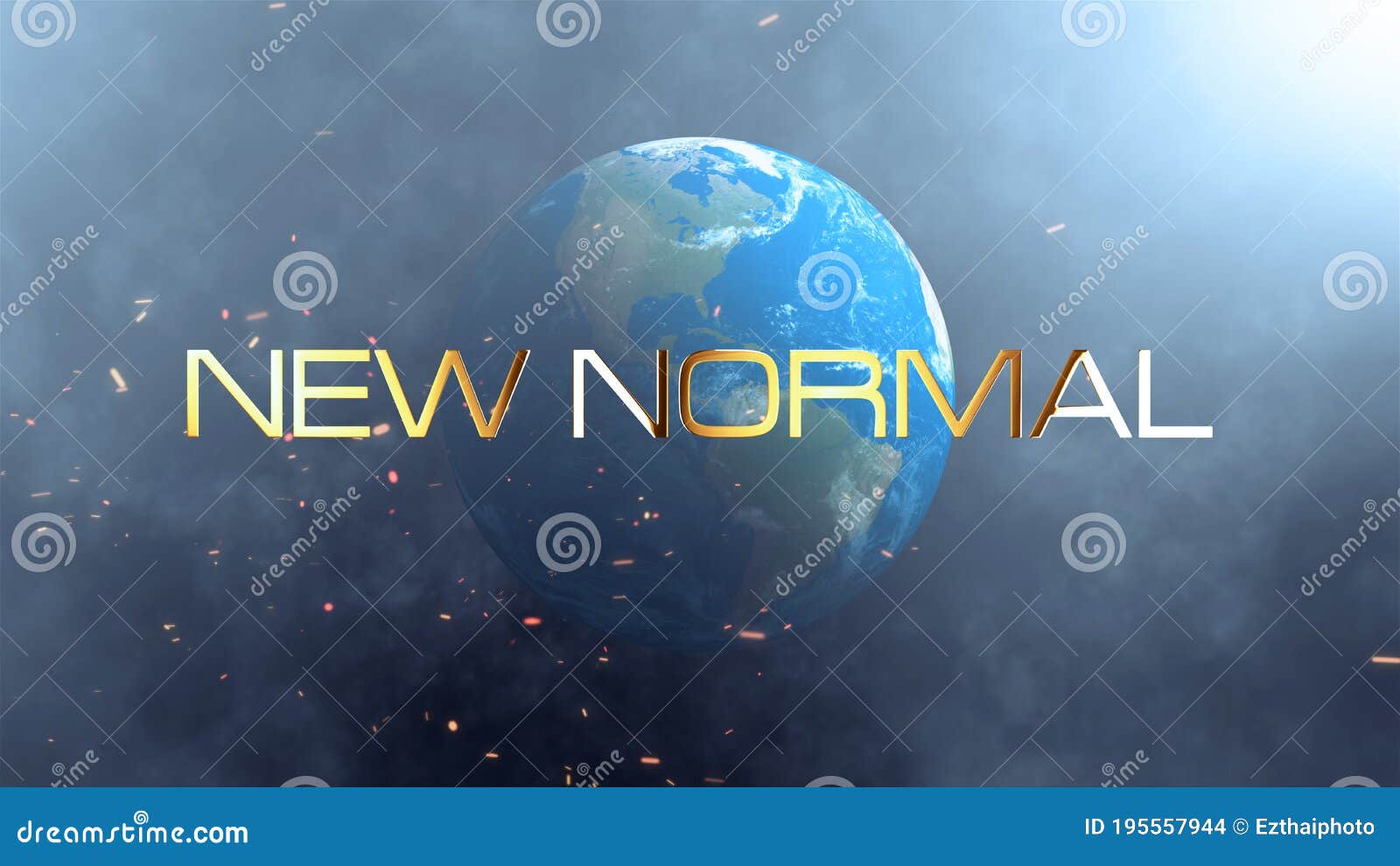 New Normal Abstract Background Concept. 3D Rendering Illustration ...