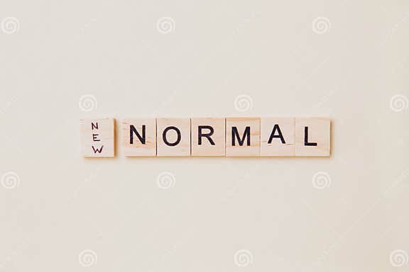 New Normal Background Text on Light Background Stock Photo - Image of ...