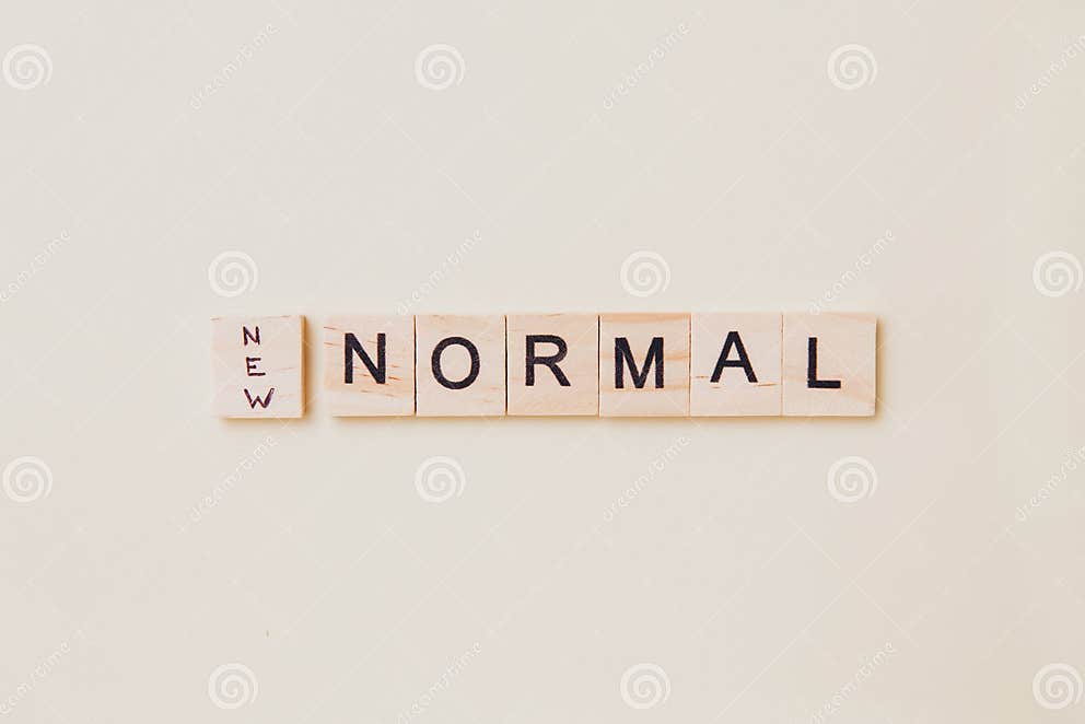New Normal Background Text on Light Background Stock Photo - Image of ...