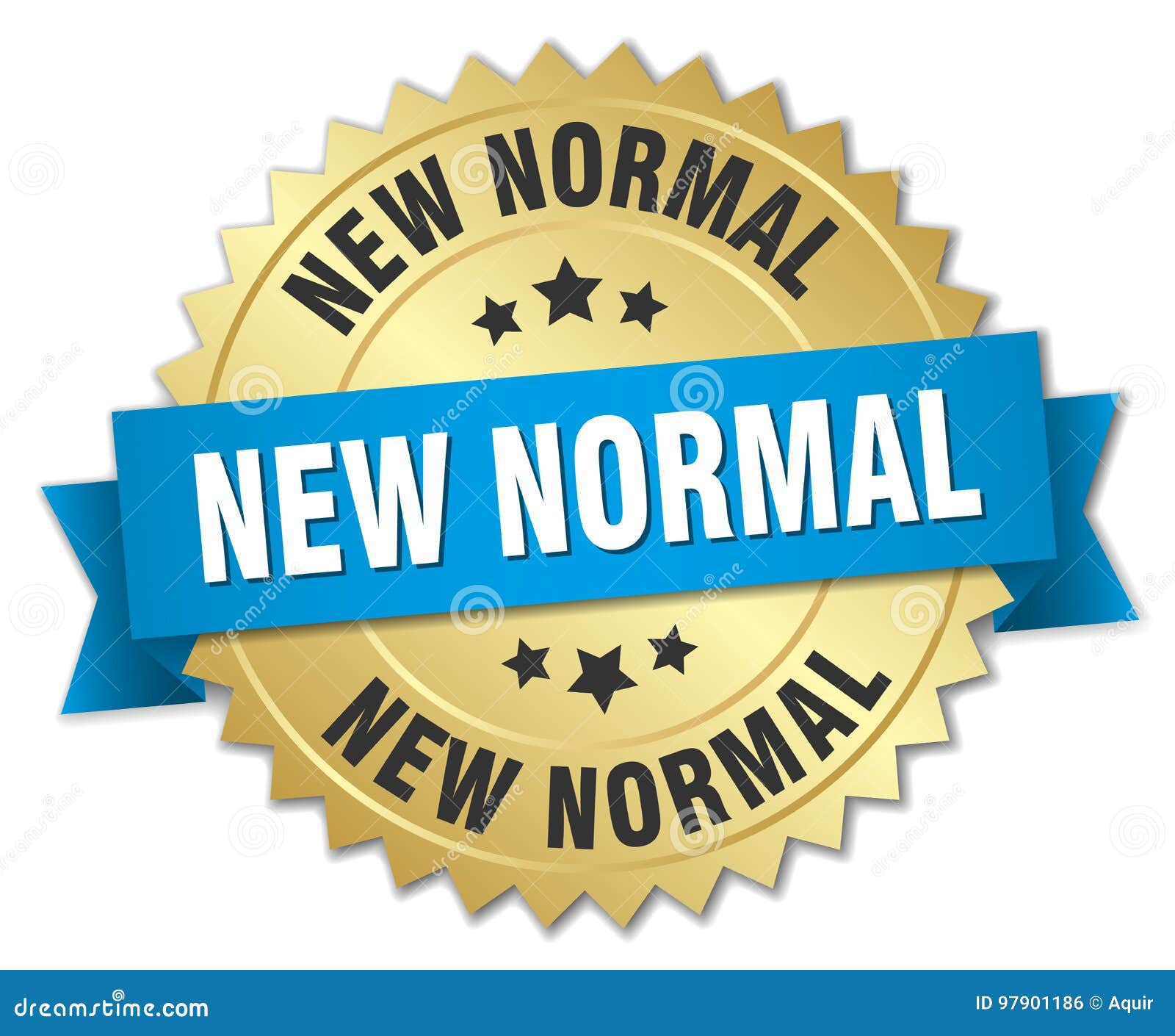 New normal badge stock vector. Illustration of white - 97901186