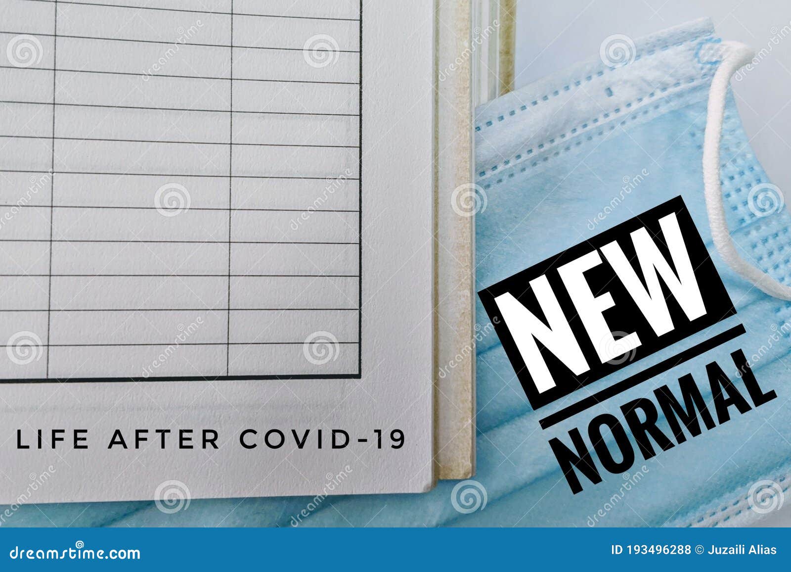 New Normal after COVID-19 Coronavirus Pandemic Concept. Stock Photo ...
