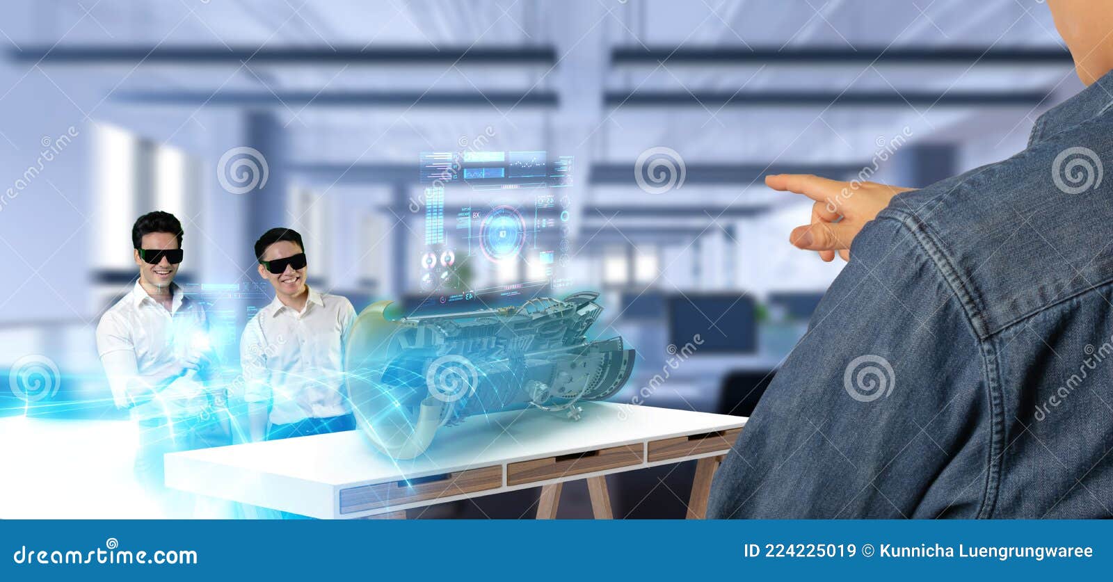 New Normal Futuristic Technology In Medical Concept Doctor Describes Patient By Using Artificial ...