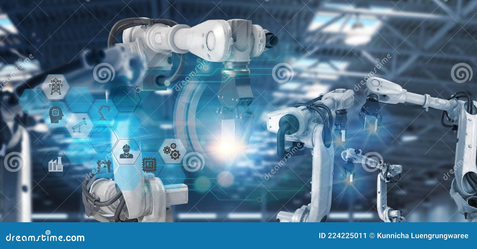 New Normal Futuristic Technology In Smart Automation Industrial Concept ...