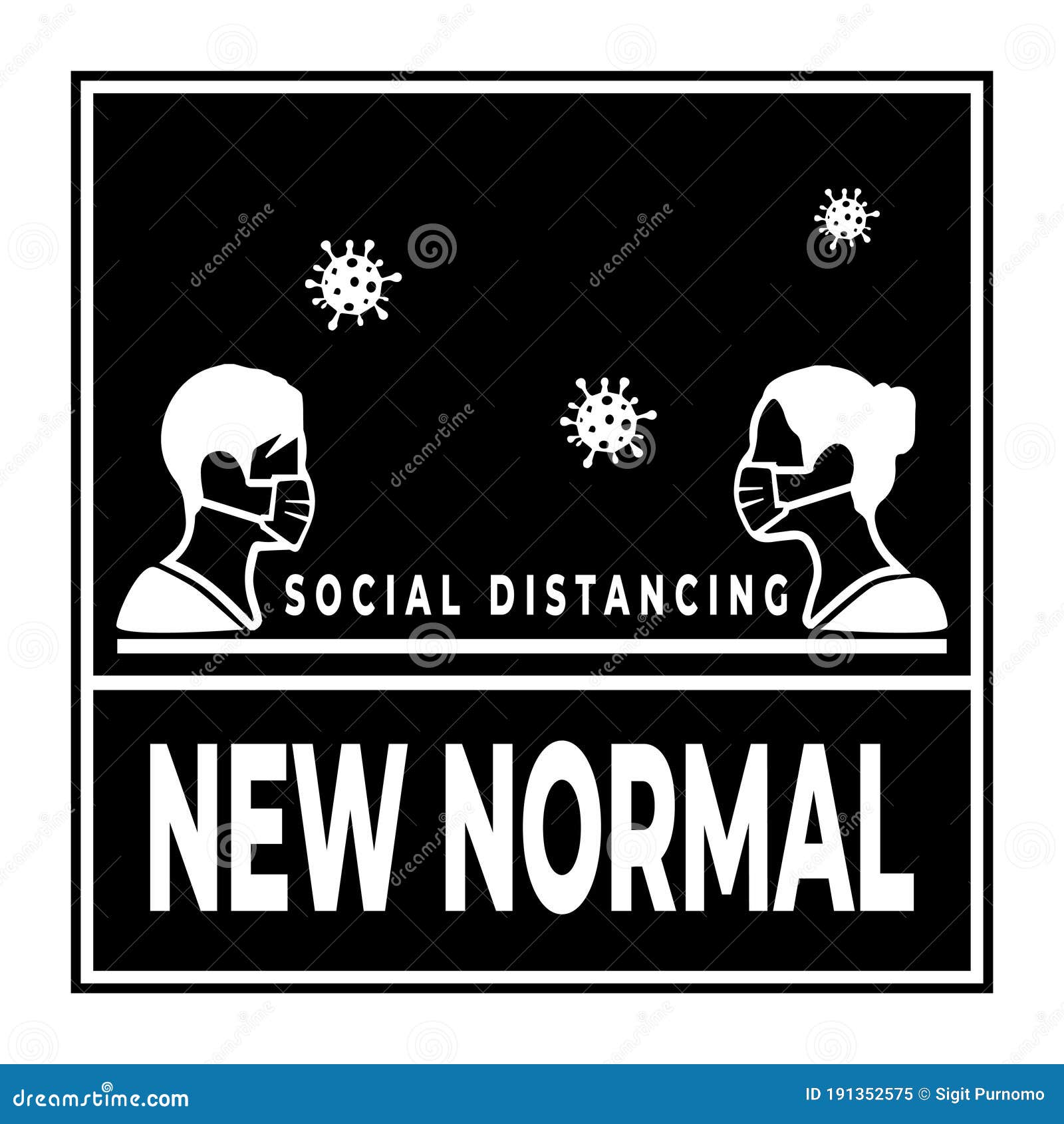 New Normal Icon Illustration. Face Mask Icon Stock Vector ...