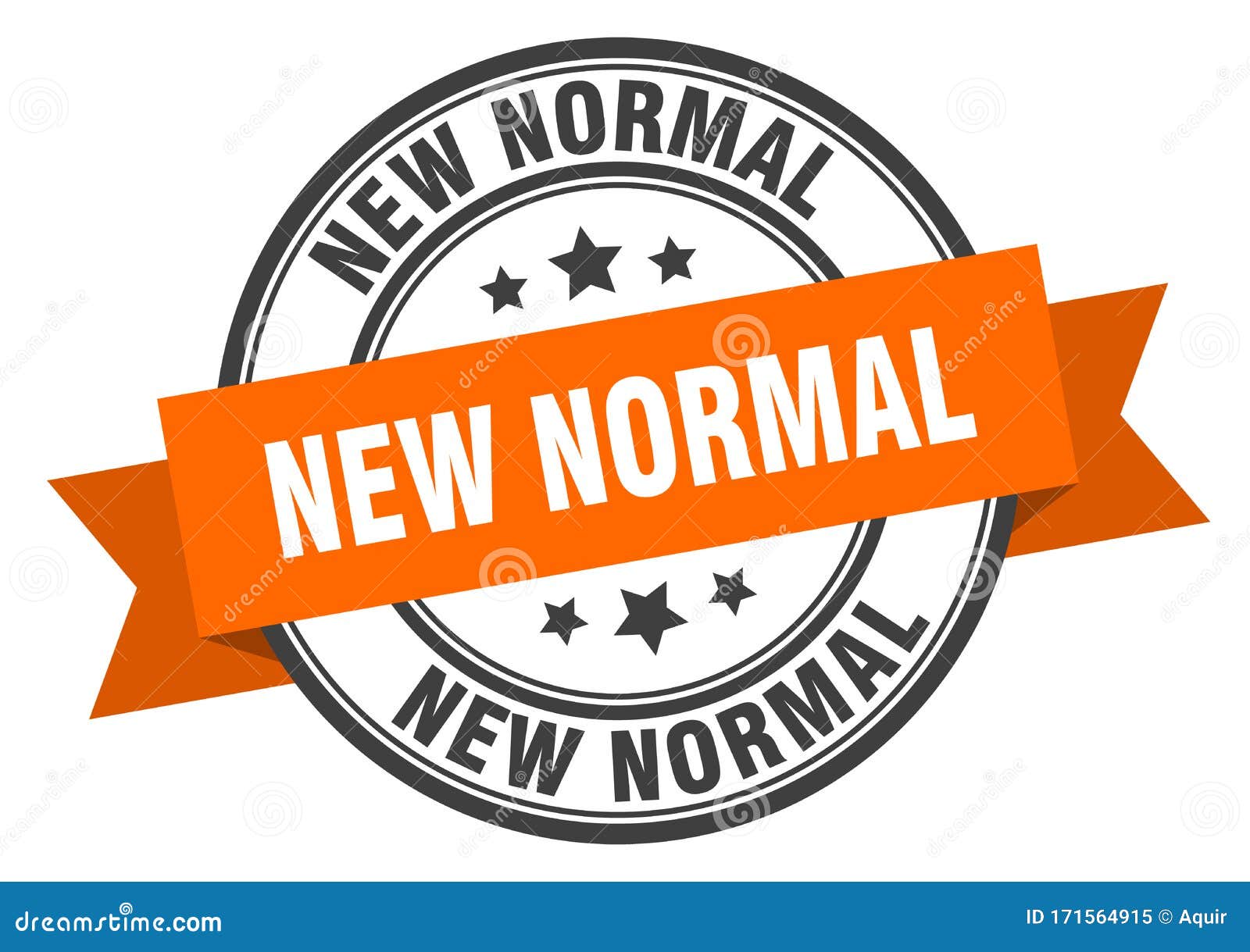 New Normal Label. New Normal Round Band Sign Stock Vector ...