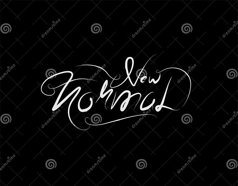 New Normal Lettering Text in Vector Illustration Stock Vector ...