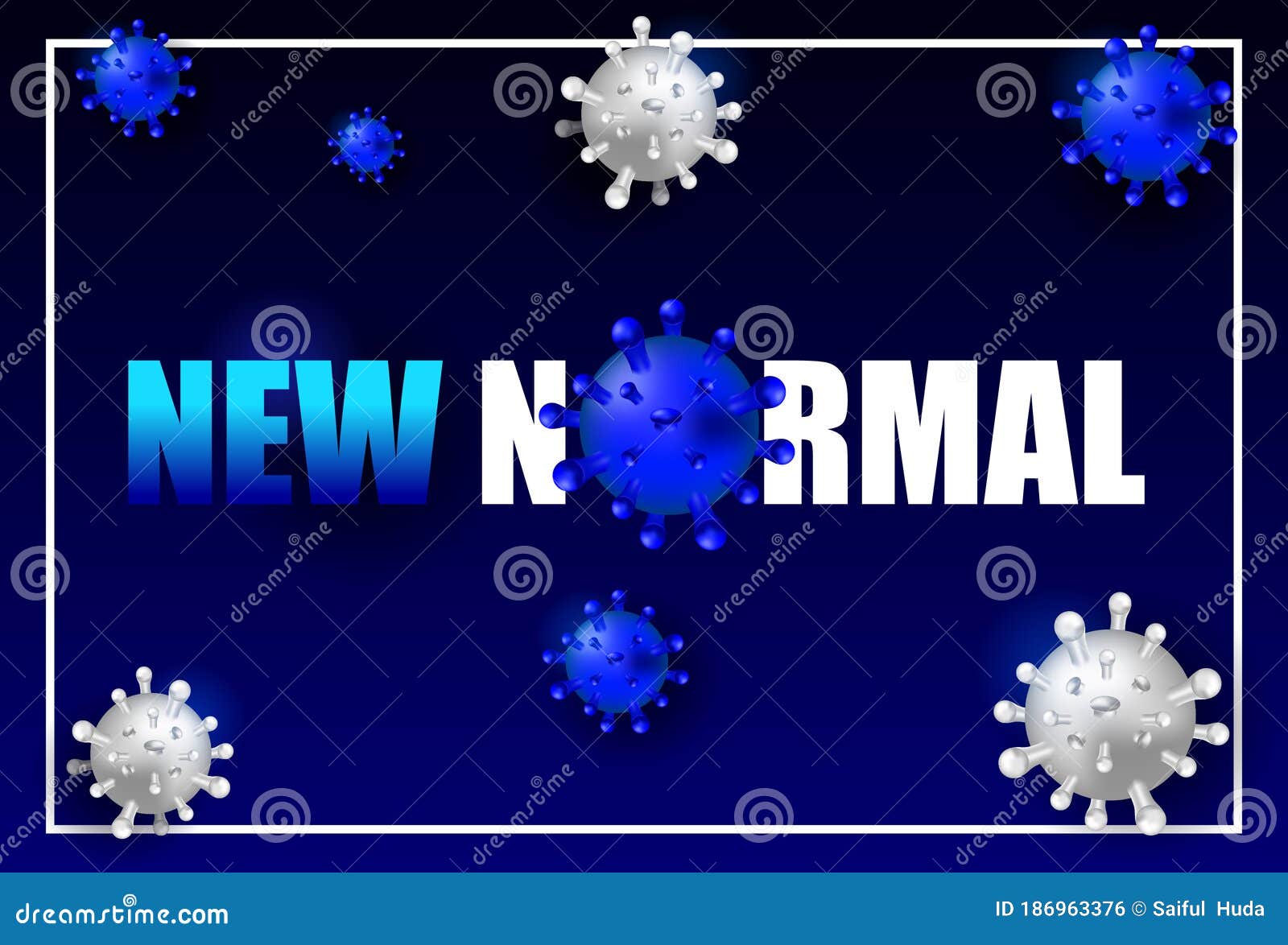New Normal Logo Background Design Vector. Covid-19 Background Stock ...