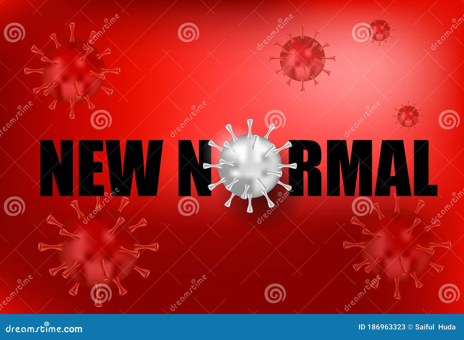 New Normal Logo Background Design Vector. Covid-19 Background Stock ...