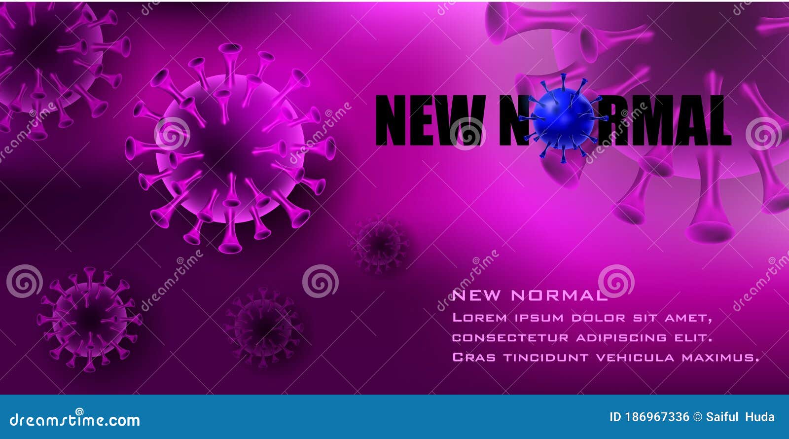 New Normal Logo Background Design Vector. Covid-19 Background Stock ...