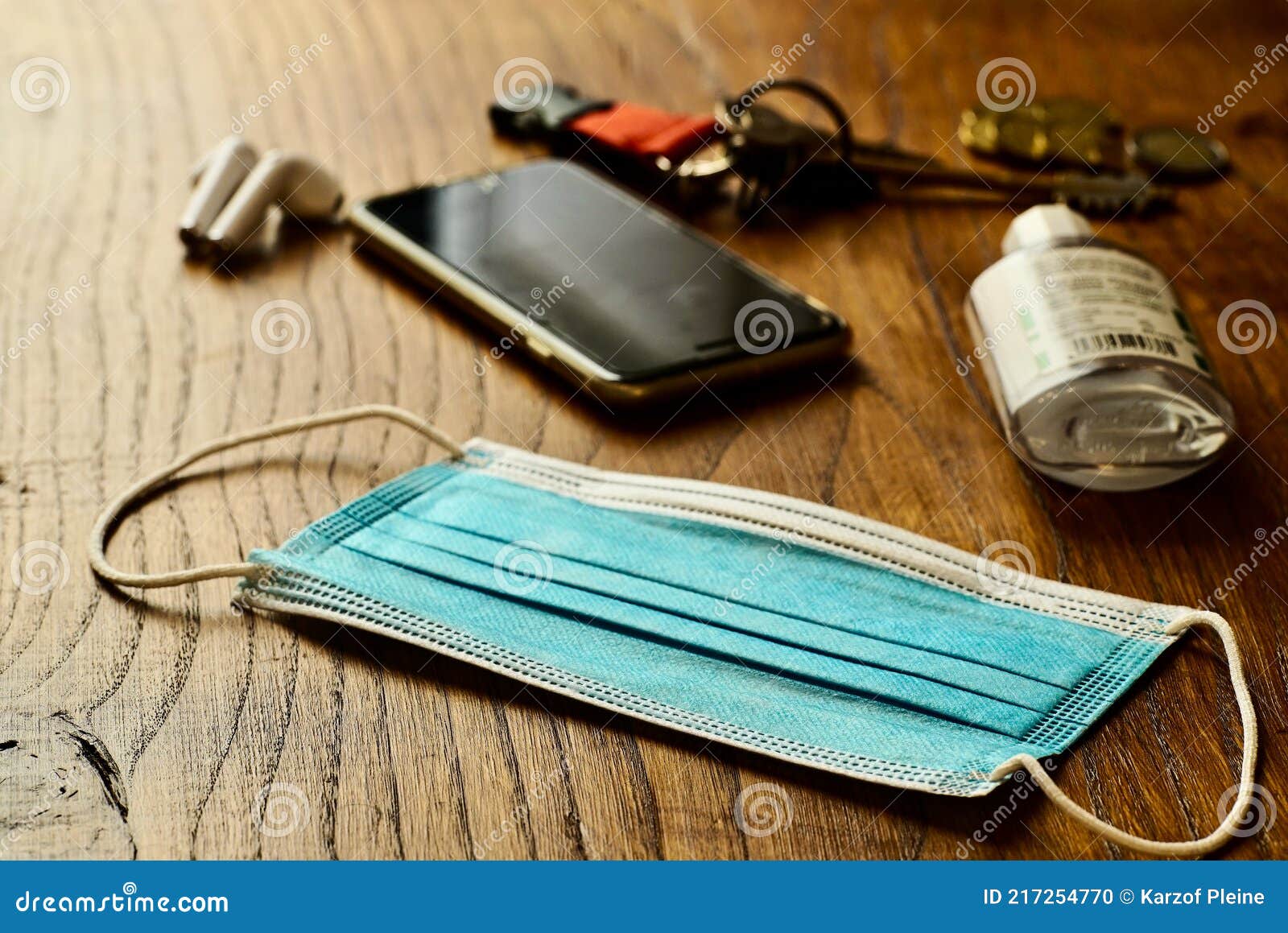 New Normal. Objects of Everyday Life after the Coronavirus. on Wooden ...