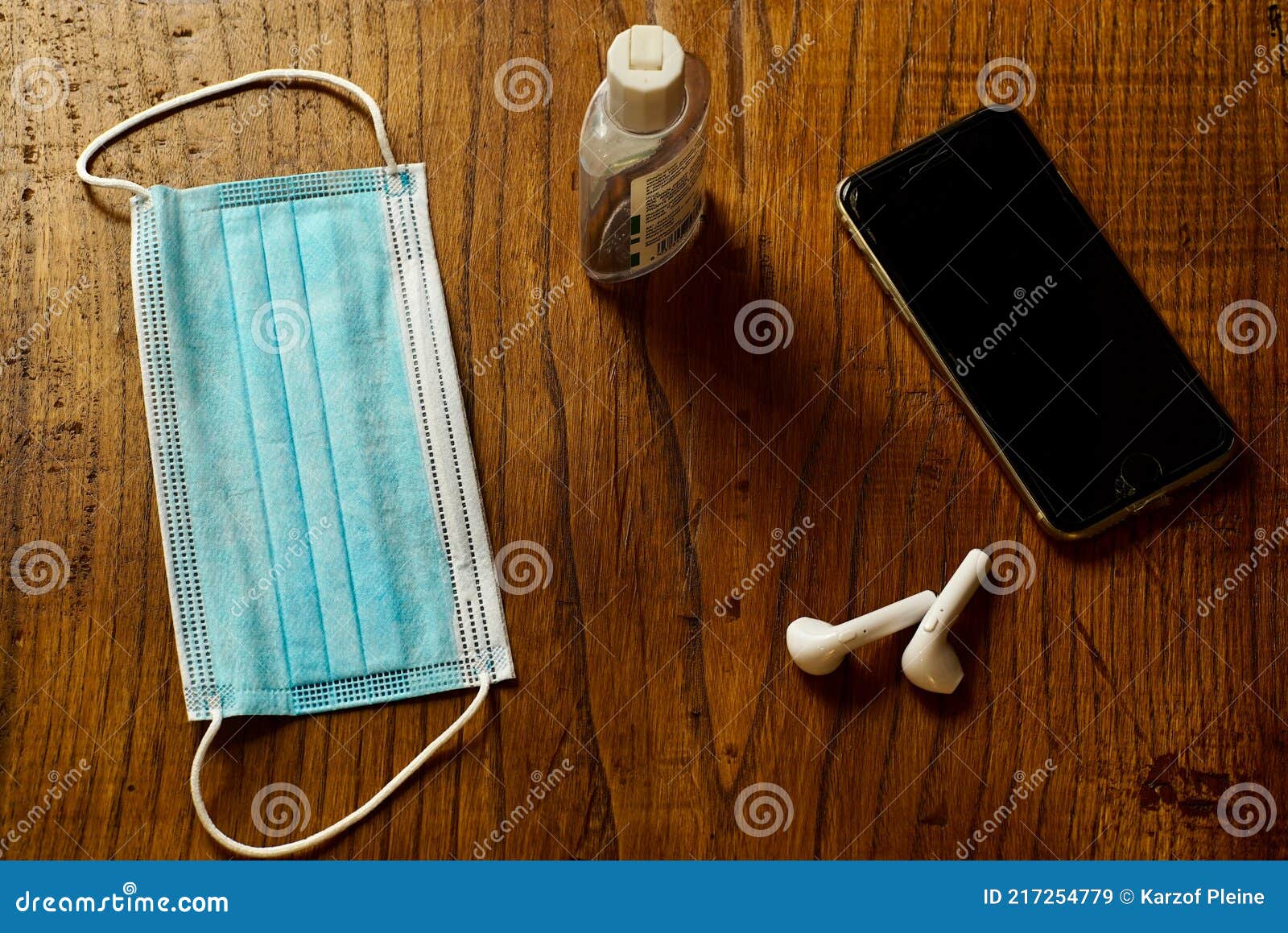 New Normal. Objects of Everyday Life after the Coronavirus. on Wooden ...
