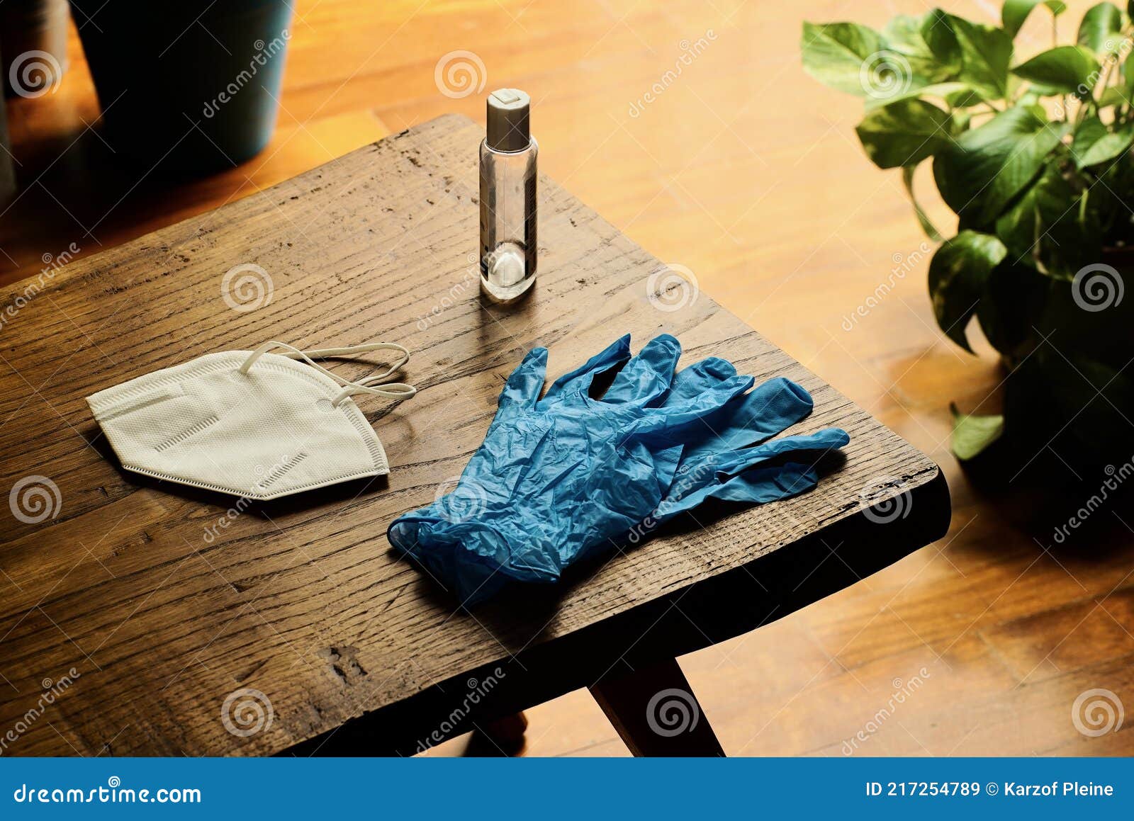 New Normal. Objects of Everyday Life after the Coronavirus. on Wooden ...