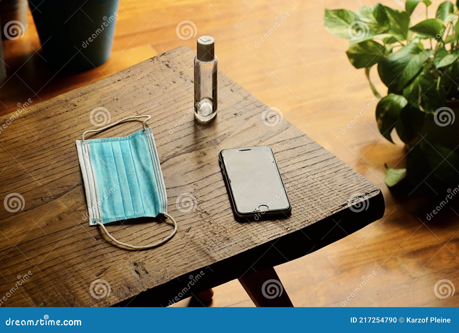 New Normal. Objects of Everyday Life after the Coronavirus. on Wooden ...