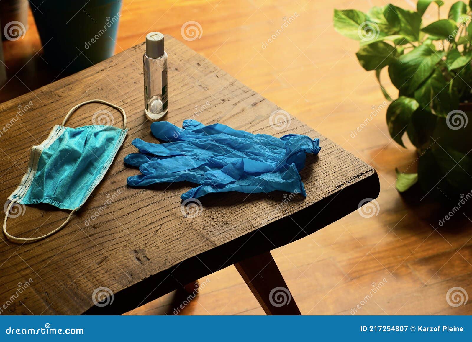 New Normal. Objects of Everyday Life after the Coronavirus. on Wooden ...