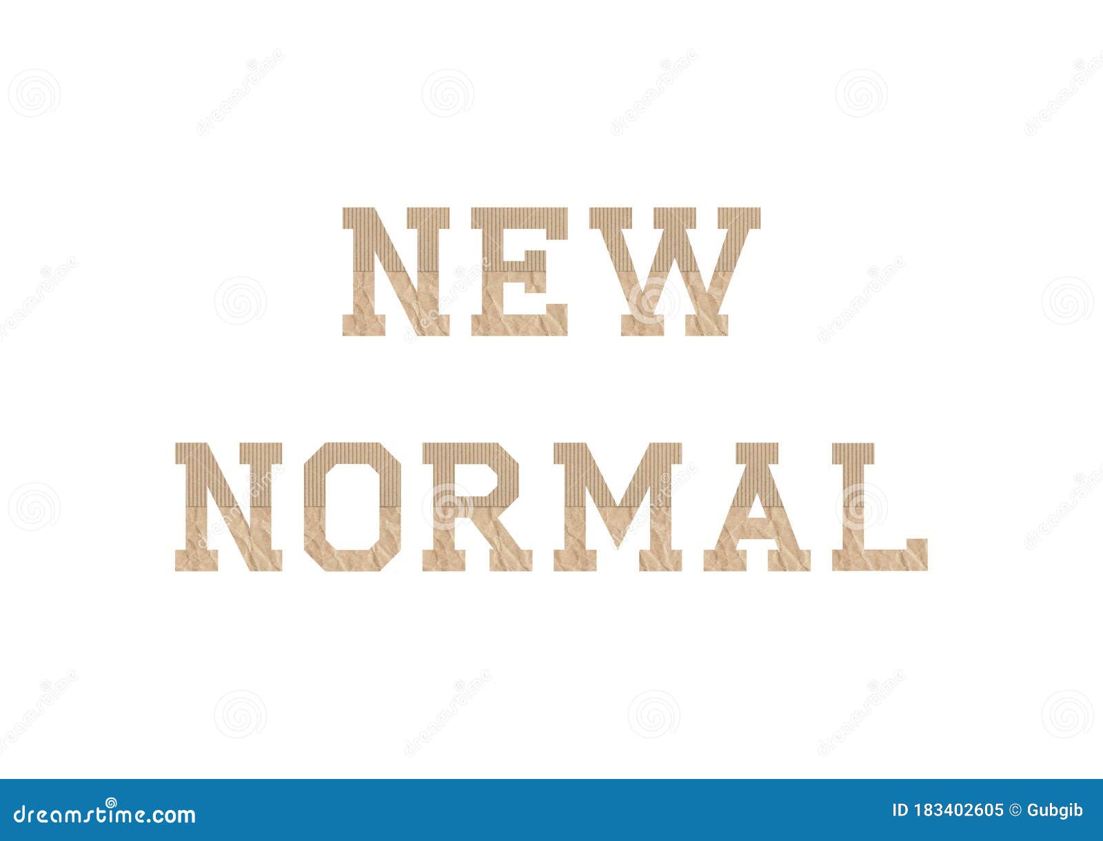 New Normal Text with Brown Paper Stock Illustration - Illustration of ...