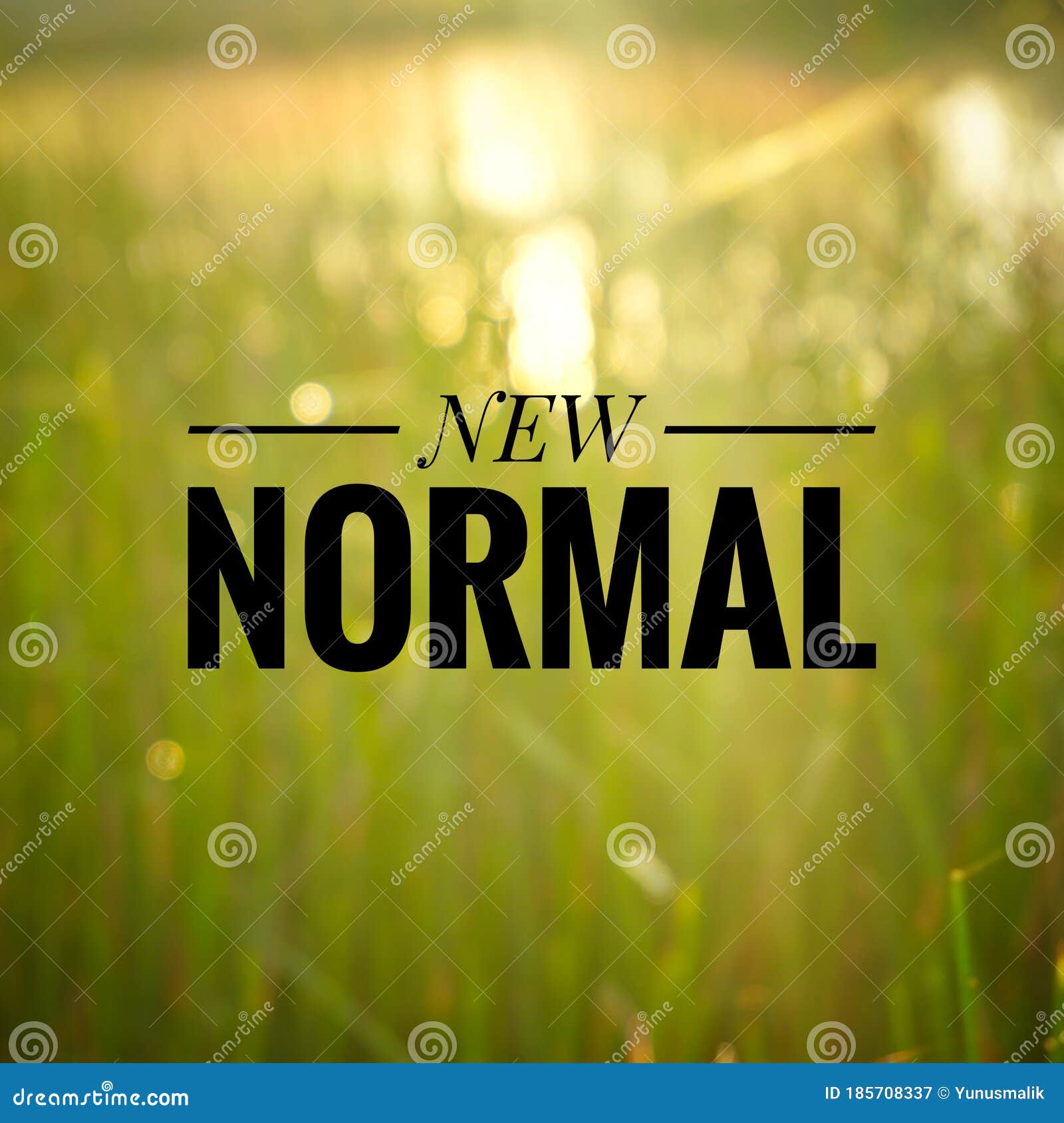 New Normal Text on Nature Background. New Normal Practice Banner Stock ...
