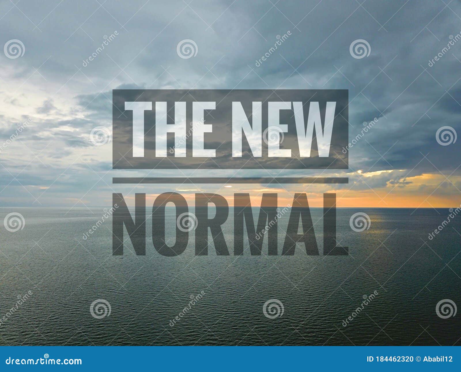 The NEW NORMAL Text on Sky Background Stock Photo - Image of normality ...
