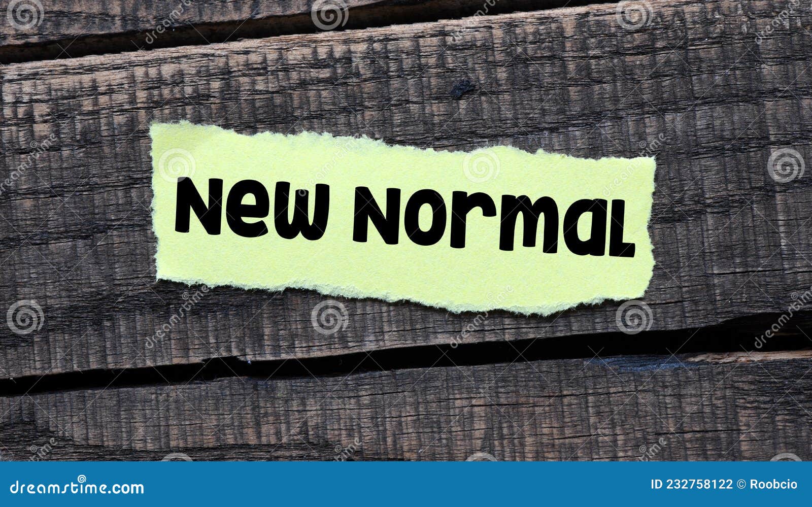 New Normal, Words On Wooden Alphabet Cube And Wooden Figure Royalty ...