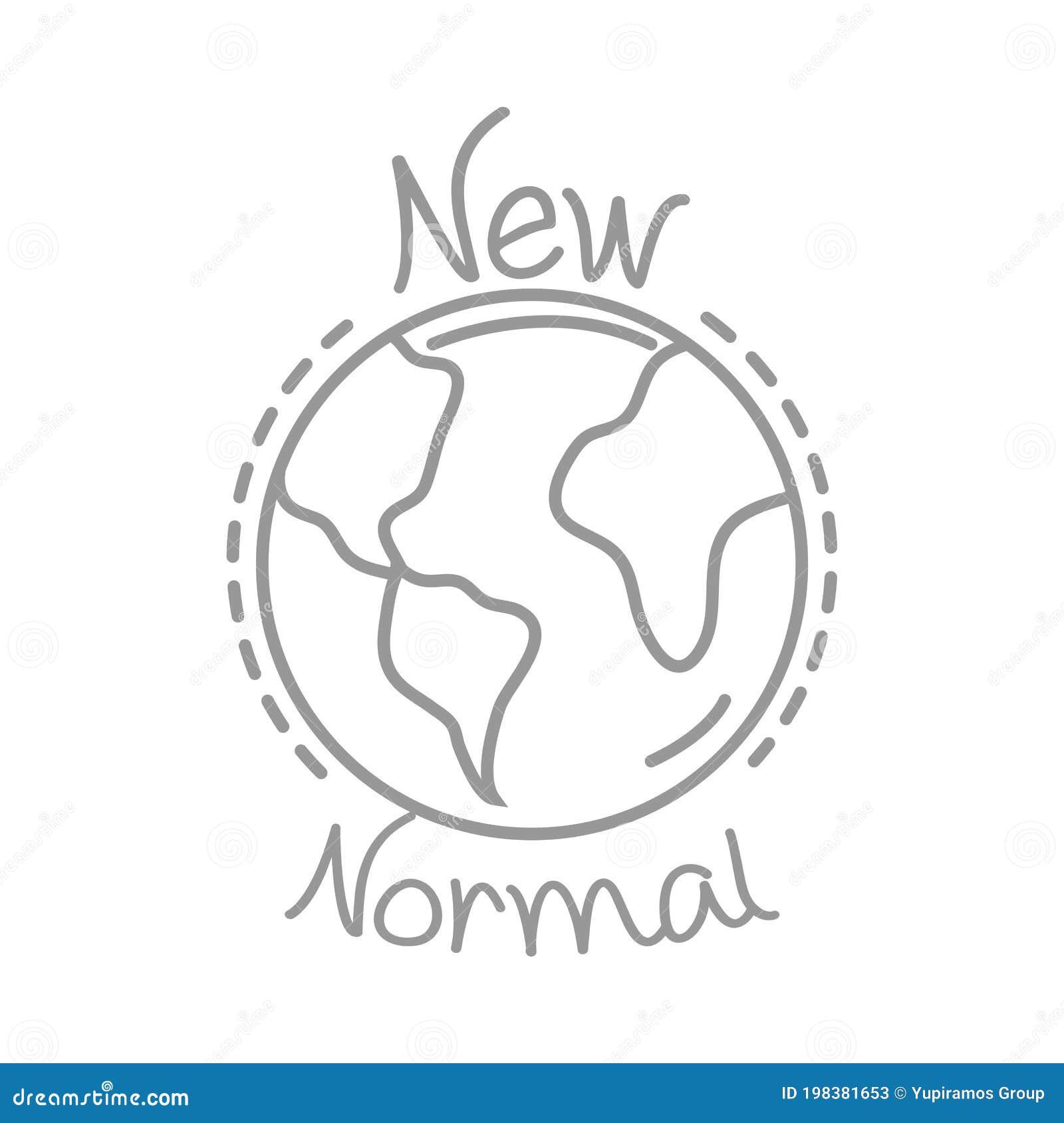New Normal, World after Coronavirus, Hand Made Line Style Stock Vector ...
