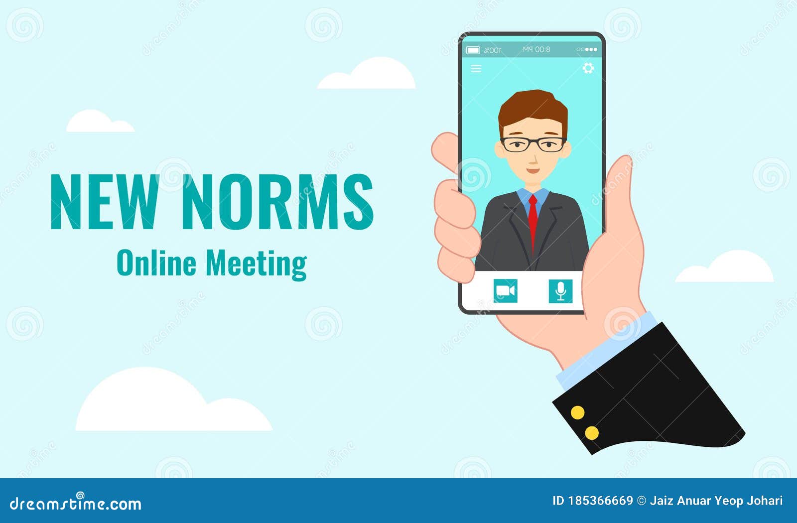 New Norms for Online Virtual Meeting Stock Vector - Illustration of ...