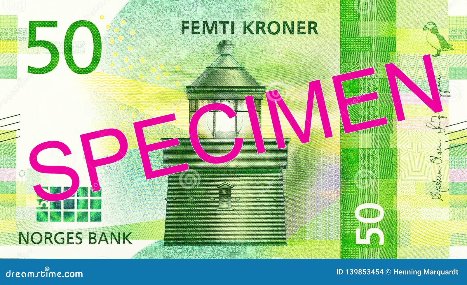 New 50 Norwegian Krone Banknote Obverse Stock Photo - Image of finance, crisis: 139853454