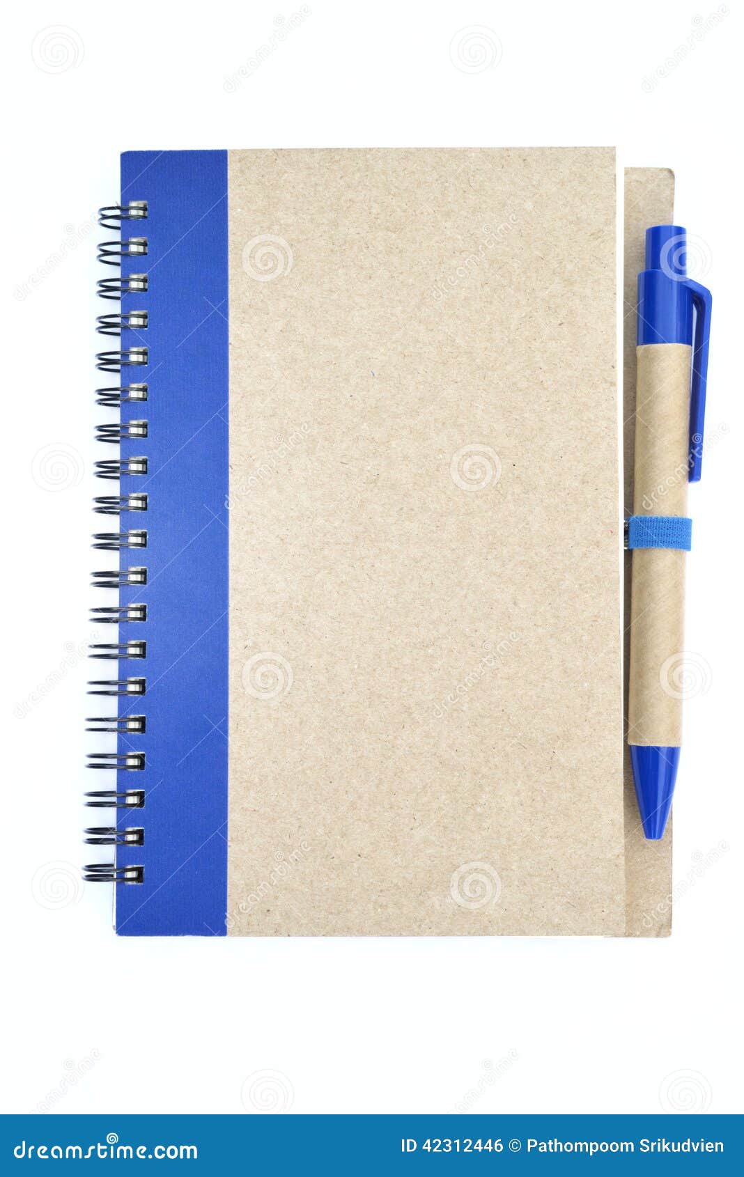 New notebook with blue pen stock photo. Image of note - 42312446