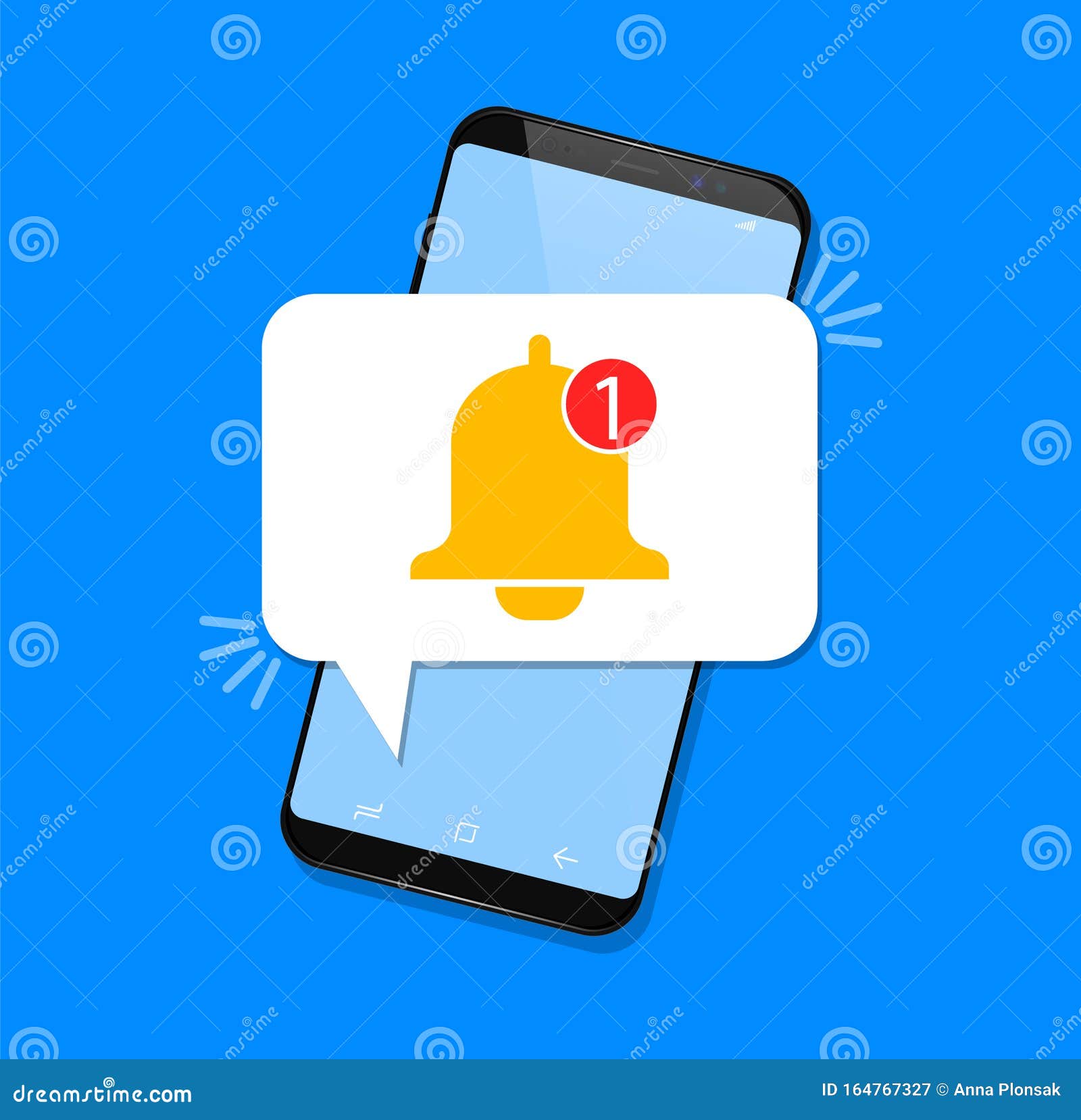 New Notification. Notification Bell Icon. Notification in Phone Stock ...