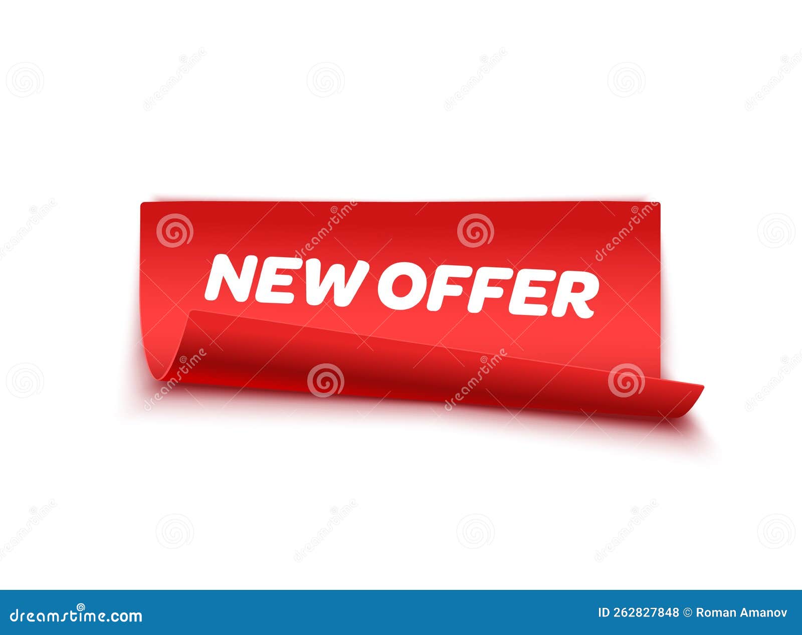 New Offer Tag. Red Promo Label Stock Vector - Illustration of exclusive ...