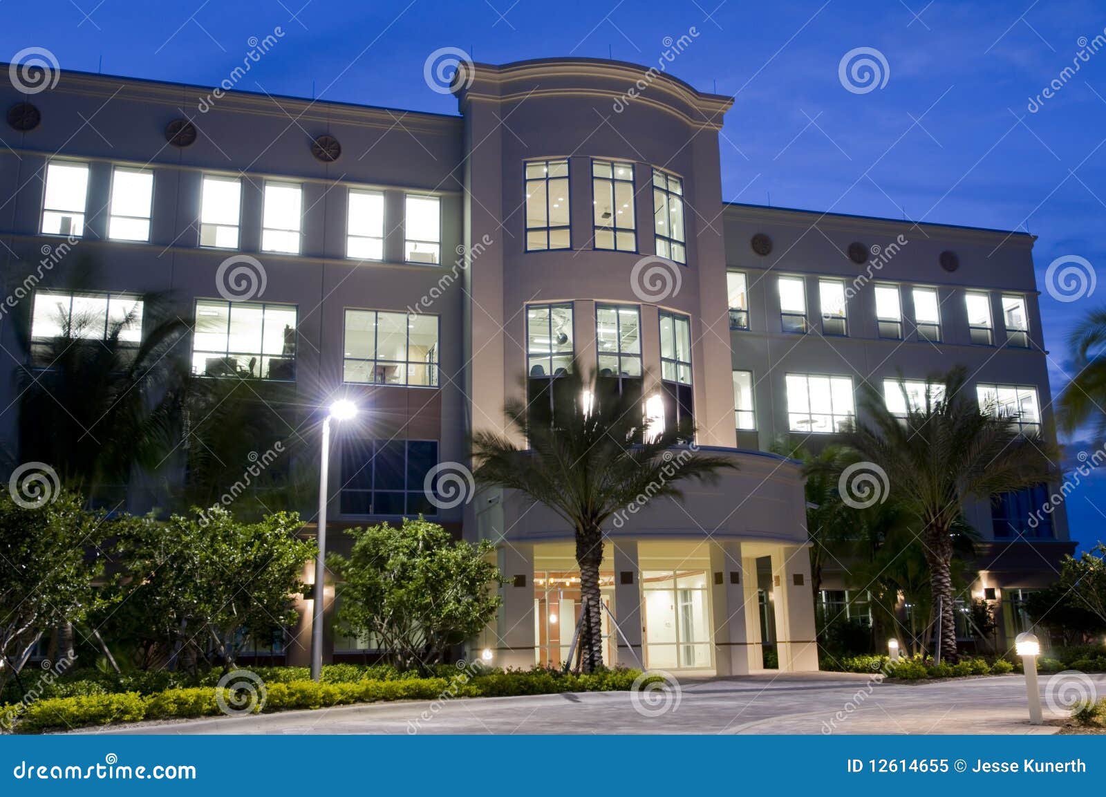 New Office Building in Florida Stock Image - Image of grass, trees ...