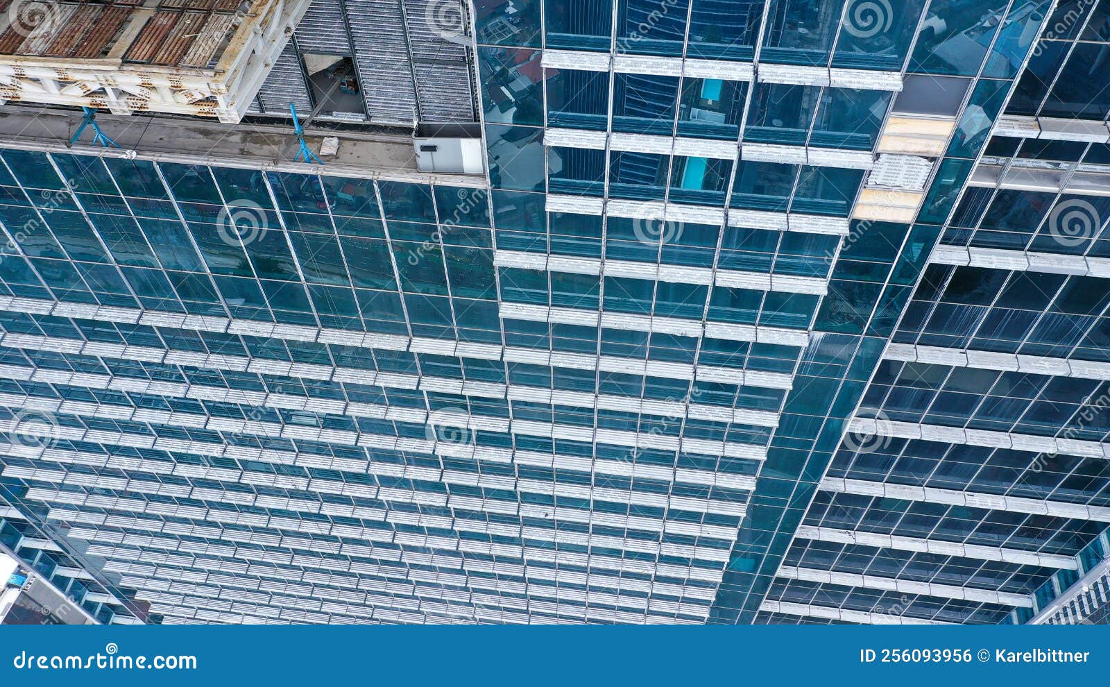 A New Office Building Under Construction with a Glass Facade Stock ...