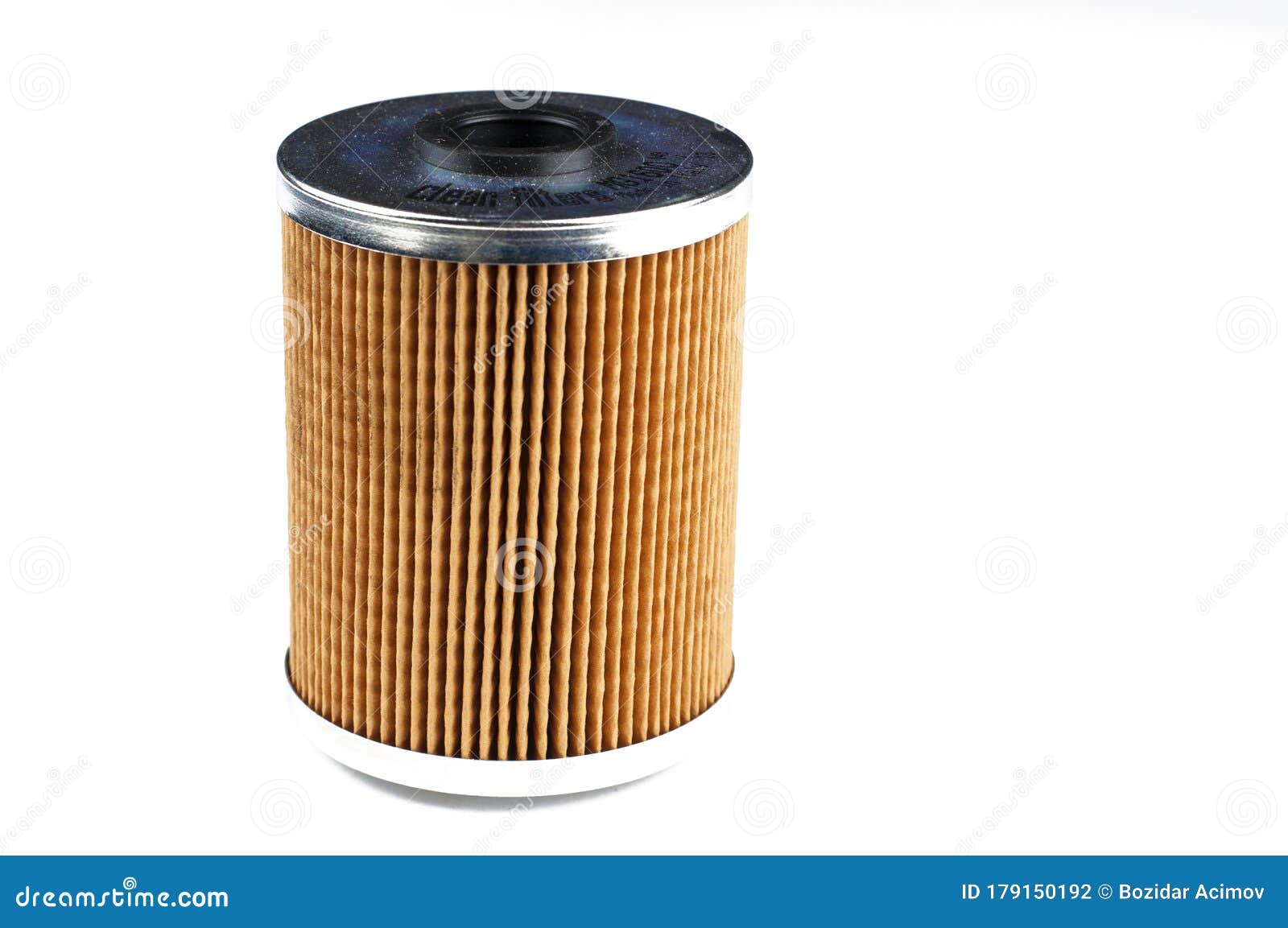 New Oil Filter Isolated on White Background.Copy Space Stock Photo ...