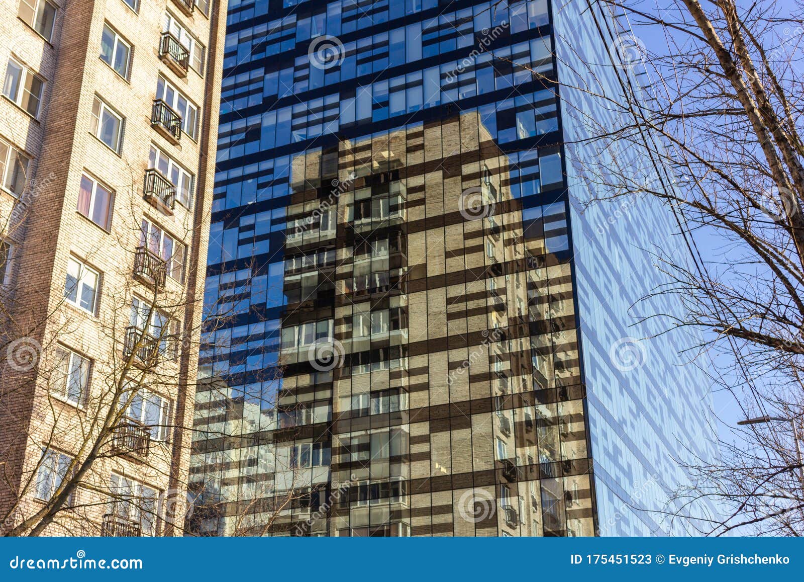 New and Old Building Styles Architecture Differences Stock Image ...