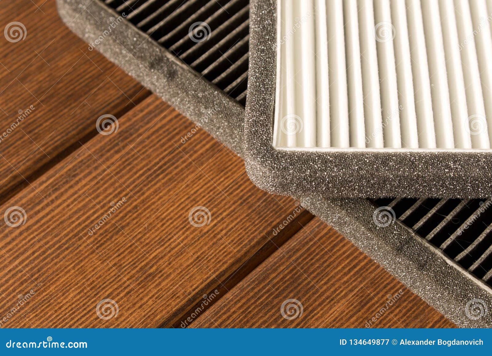New and Old Car Air Filter. Close Up Stock Image - Image of maintenance ...