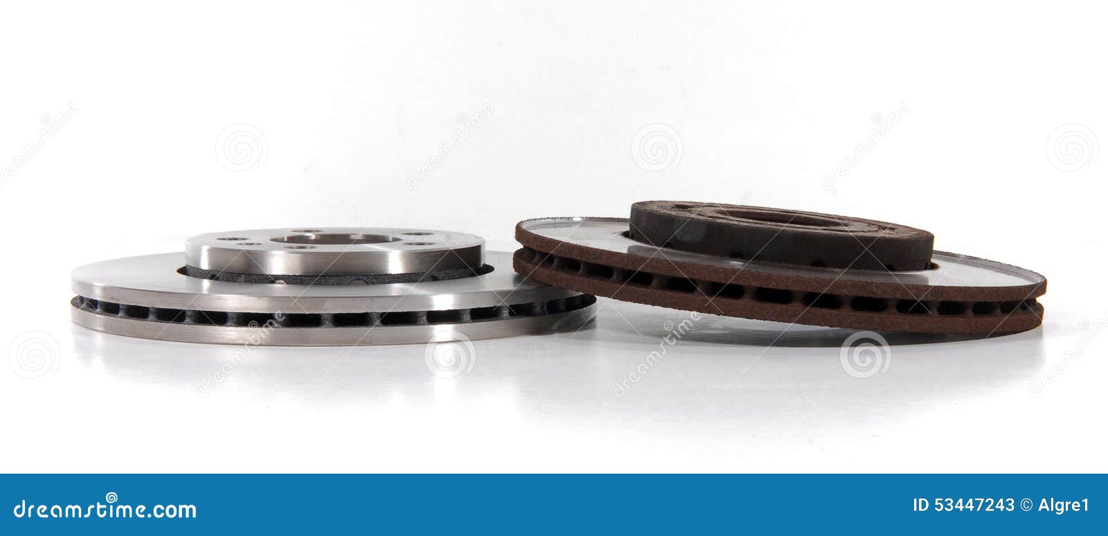 New and Old Disk Brake Rotors Stock Image - Image of genuine, brakes ...