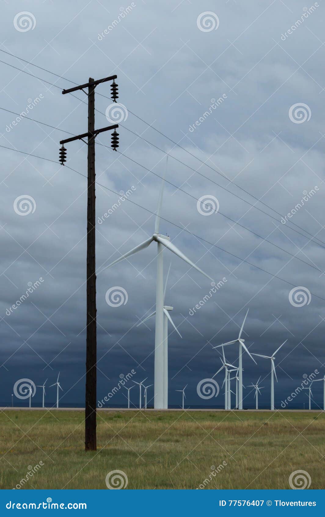 New and Old Energy stock image. Image of pole, turbines - 77576407