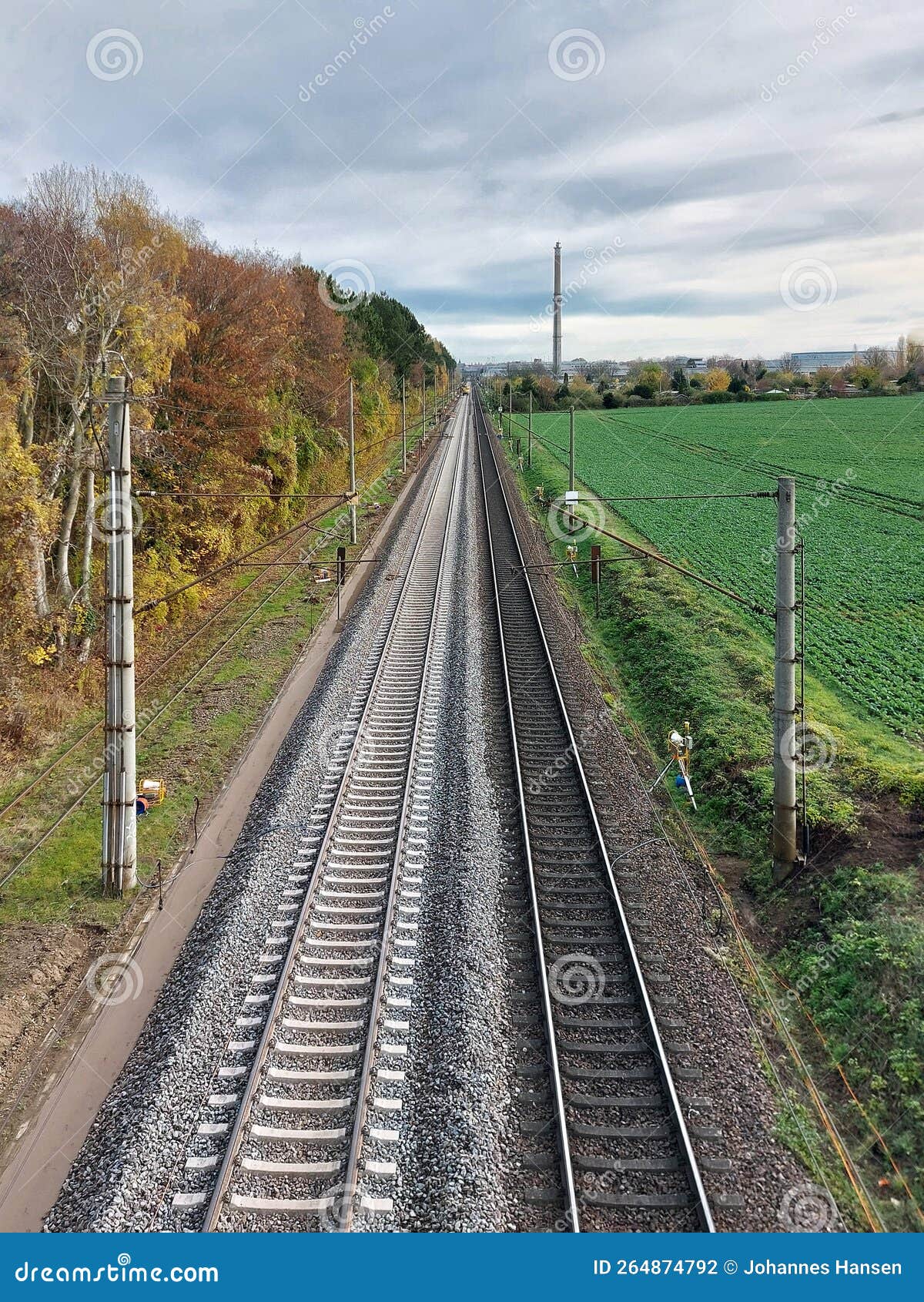 New and Old Rail Tracks in Magdeburg, Germany Stock Photo - Image of ...