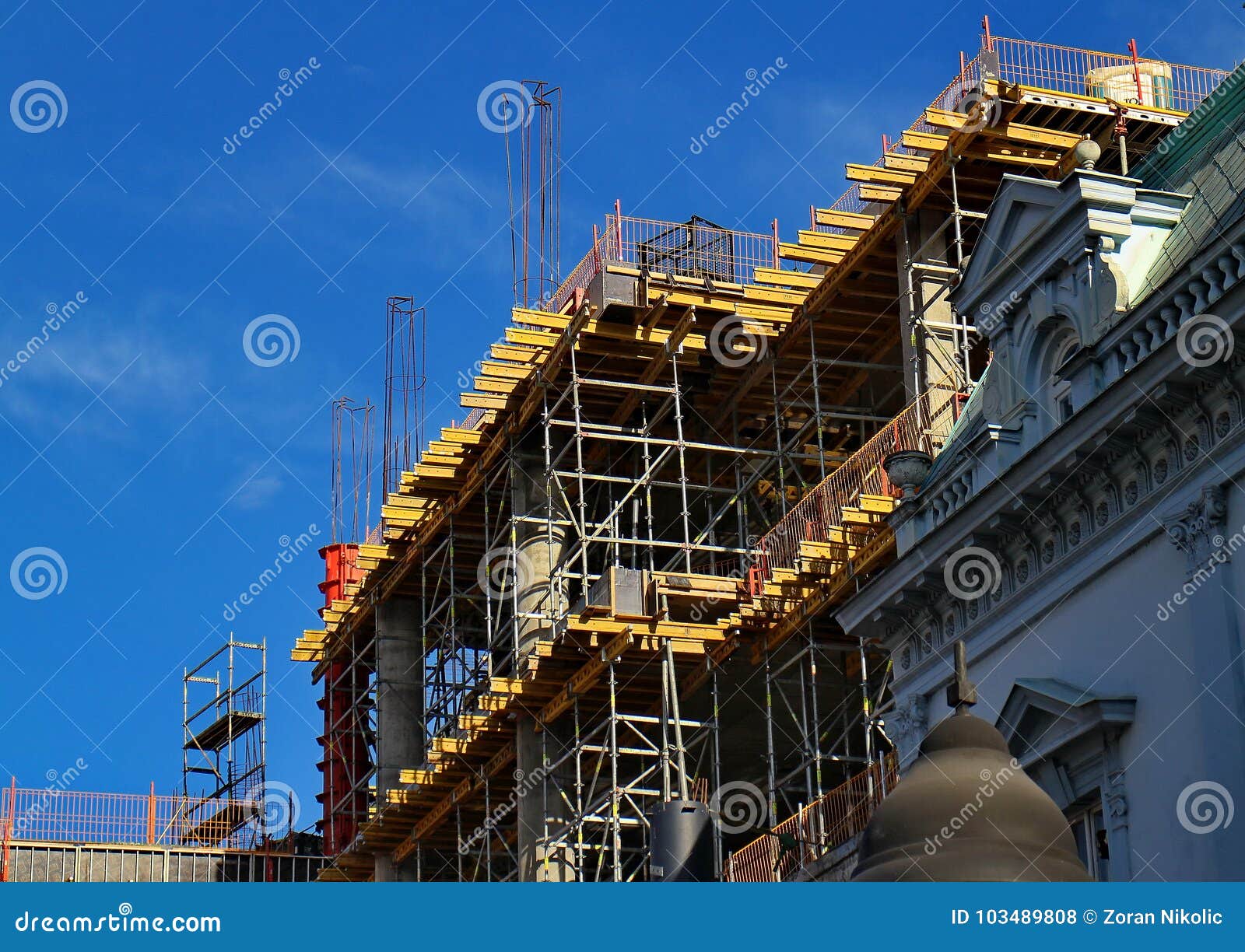 New and Old Style of Construction Stock Photo - Image of create ...