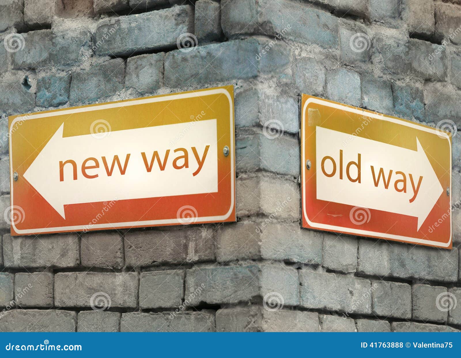New and old way stock photo. Image of arrow, indecision - 41763888